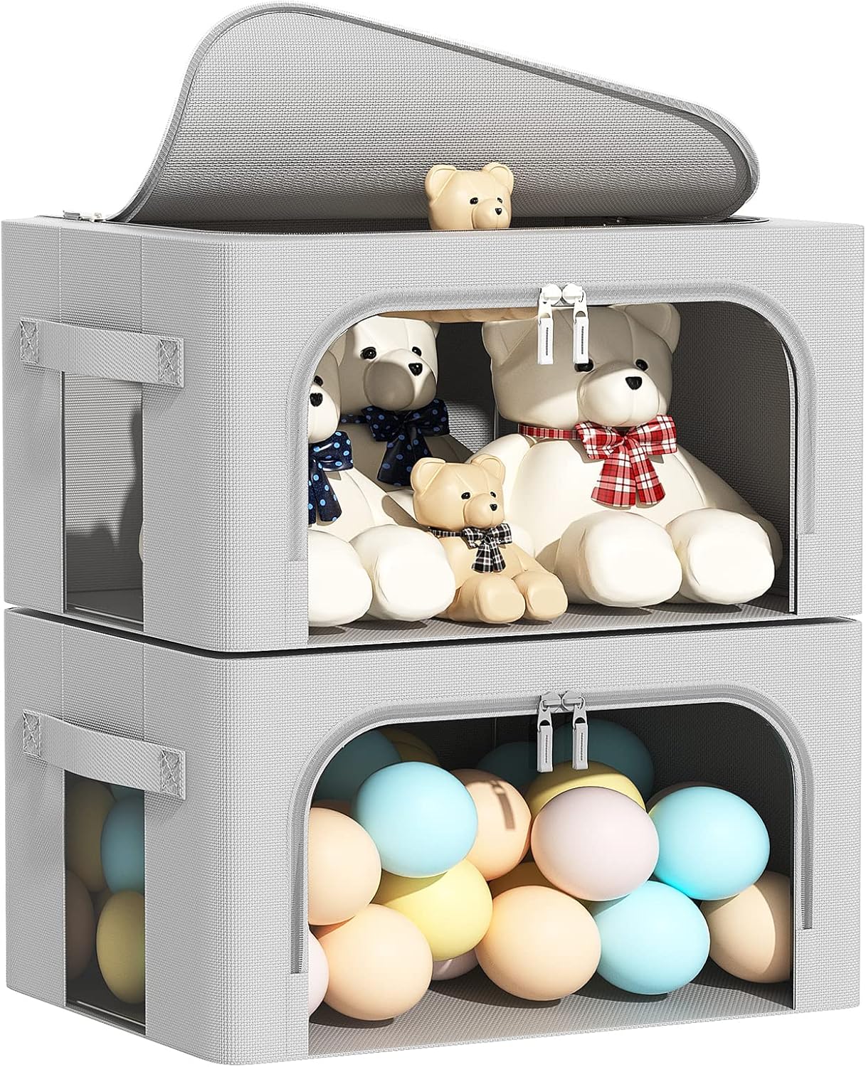 Amazon.com: 2 Pack Frame Storage Box - Stackable Oxford Fabric Clothes ...