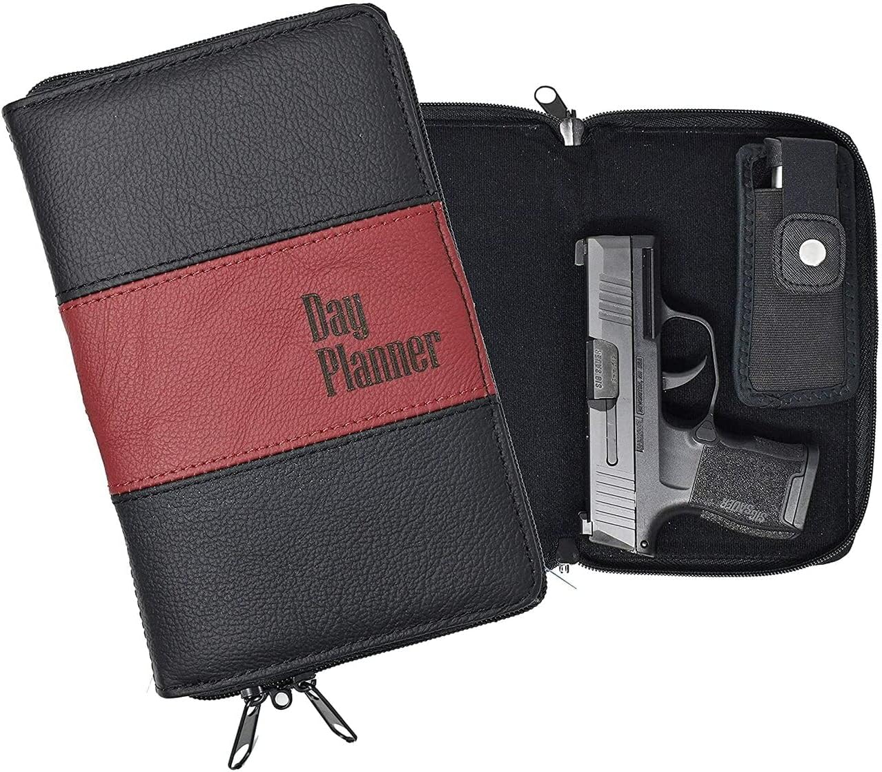 Amazon.com: Garrison Grip Quality Leather Locking Day Planner Gun Case ...