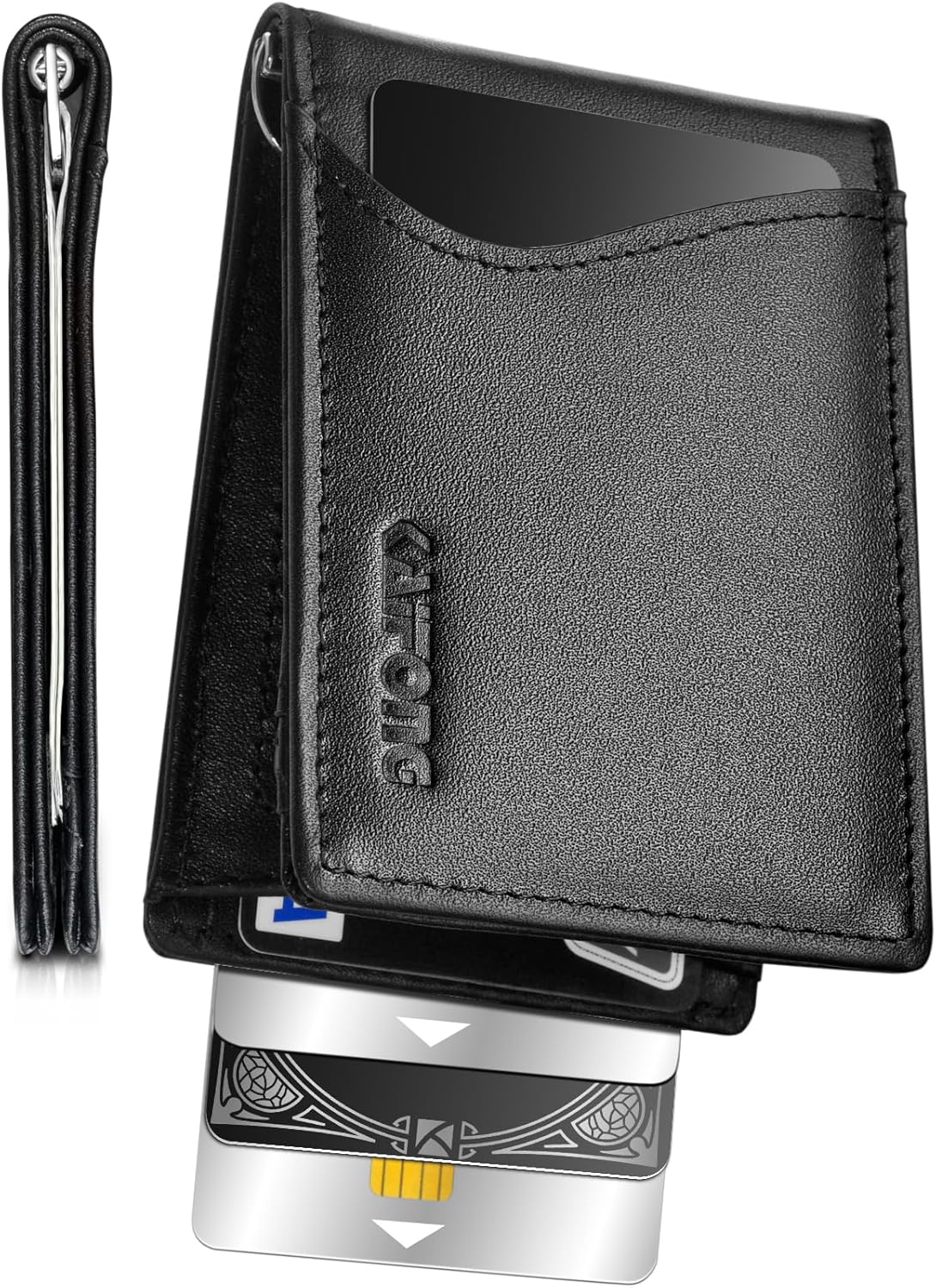 Amazon.com: KAIFONG Slim Wallet for Men/Genuine Leather Mens Wallet ...