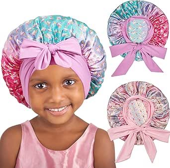 Amazon.com: Videl Satin Bonnet for Kids, Silk Bonnet for Sleeping Kids ...
