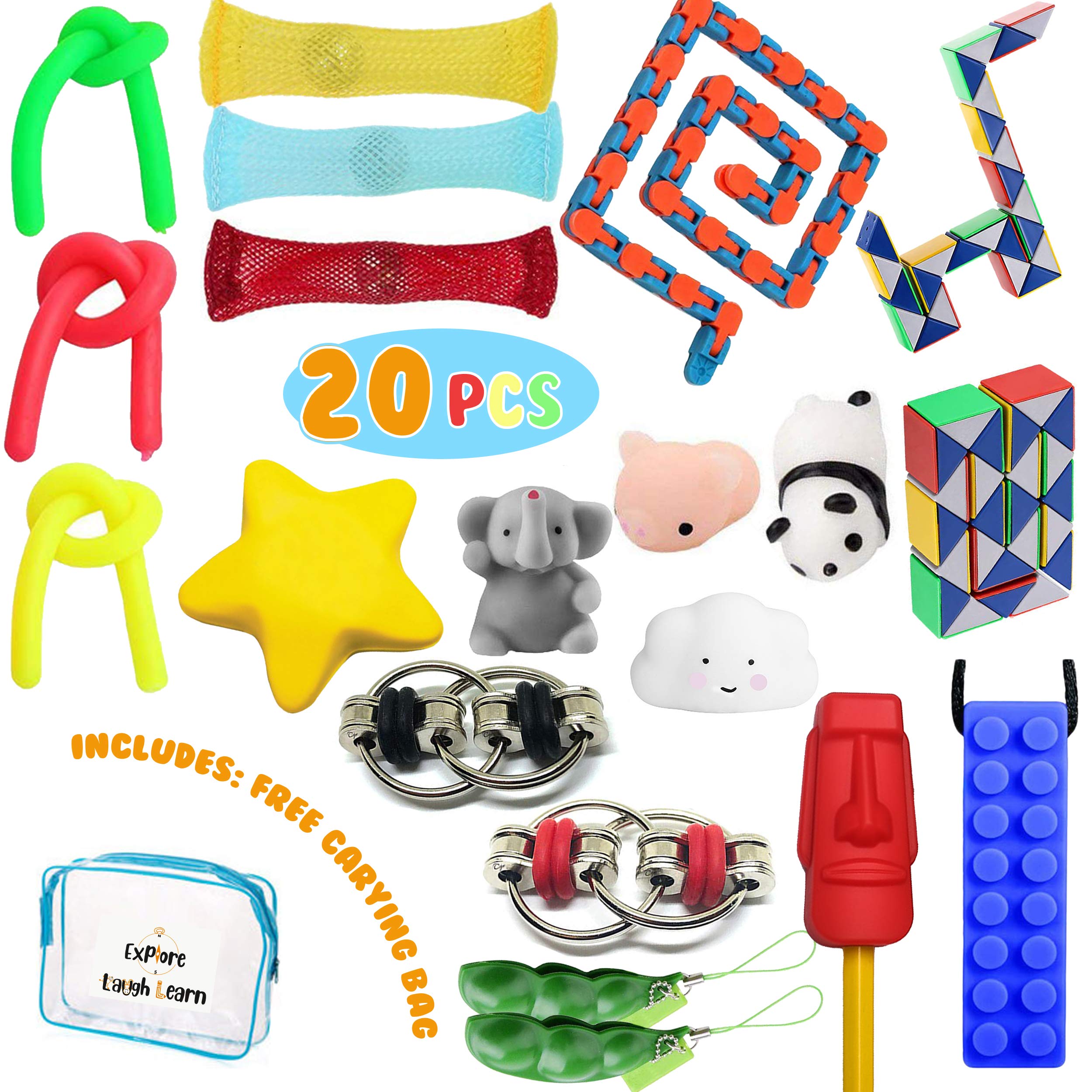 Fidget Set 20pc Sensory Tools Bundle Stress Anxiety Relief Children ...