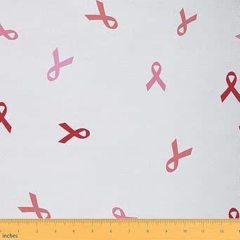Amazon.com: Pink Ribbon Fabric by The Yard Holiday Celebration ...