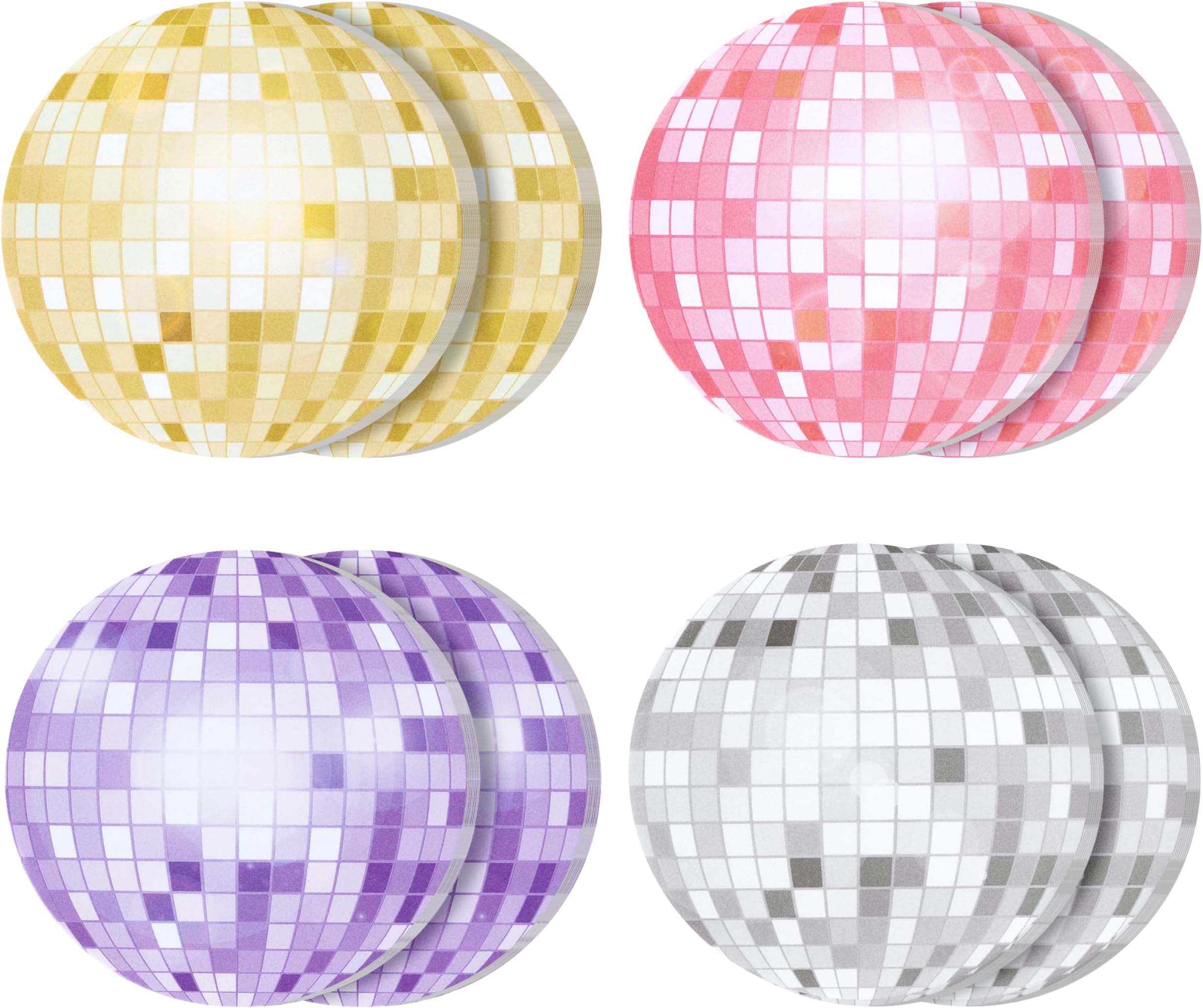 Amazon.com : 8 Pcs Disco Ball Sticky Notes Colorful 70s 80s Self ...