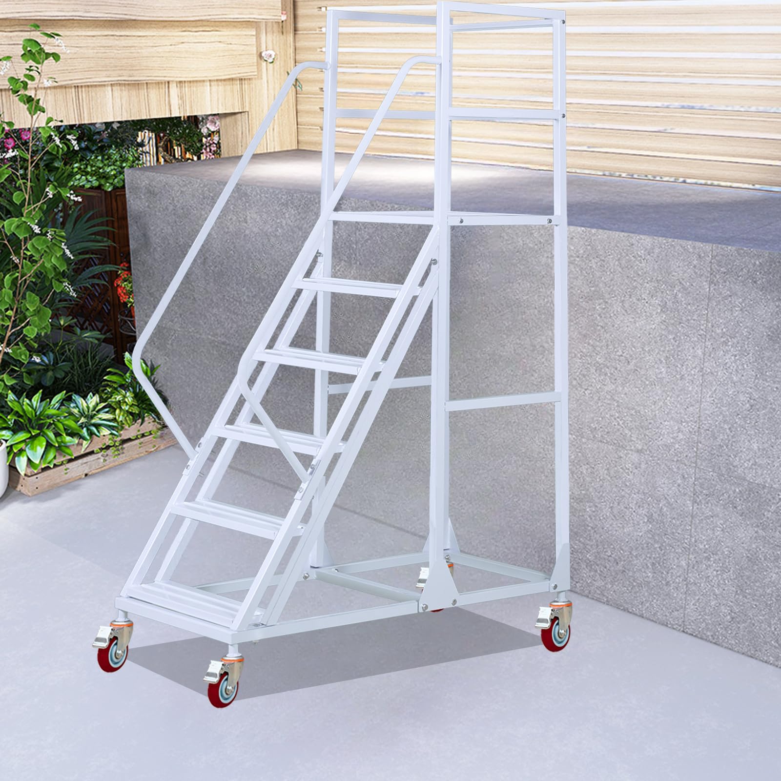 6 Step Rolling Platform Ladders