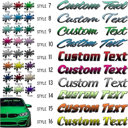 Amazon.com - Custom Windshield Decal, Personalized to Order Premium ...