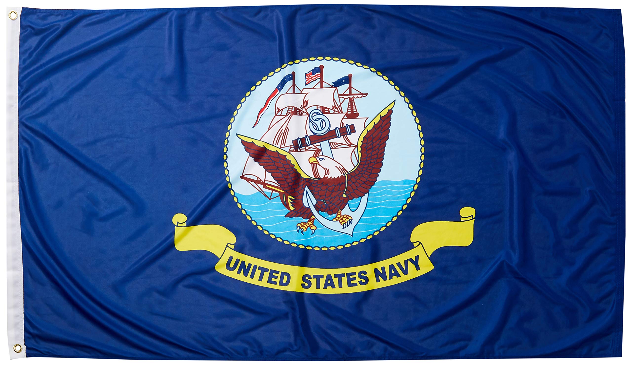 Amazon.com : Online Stores Superknit Polyester Navy Flag, 3 by 5-Feet ...