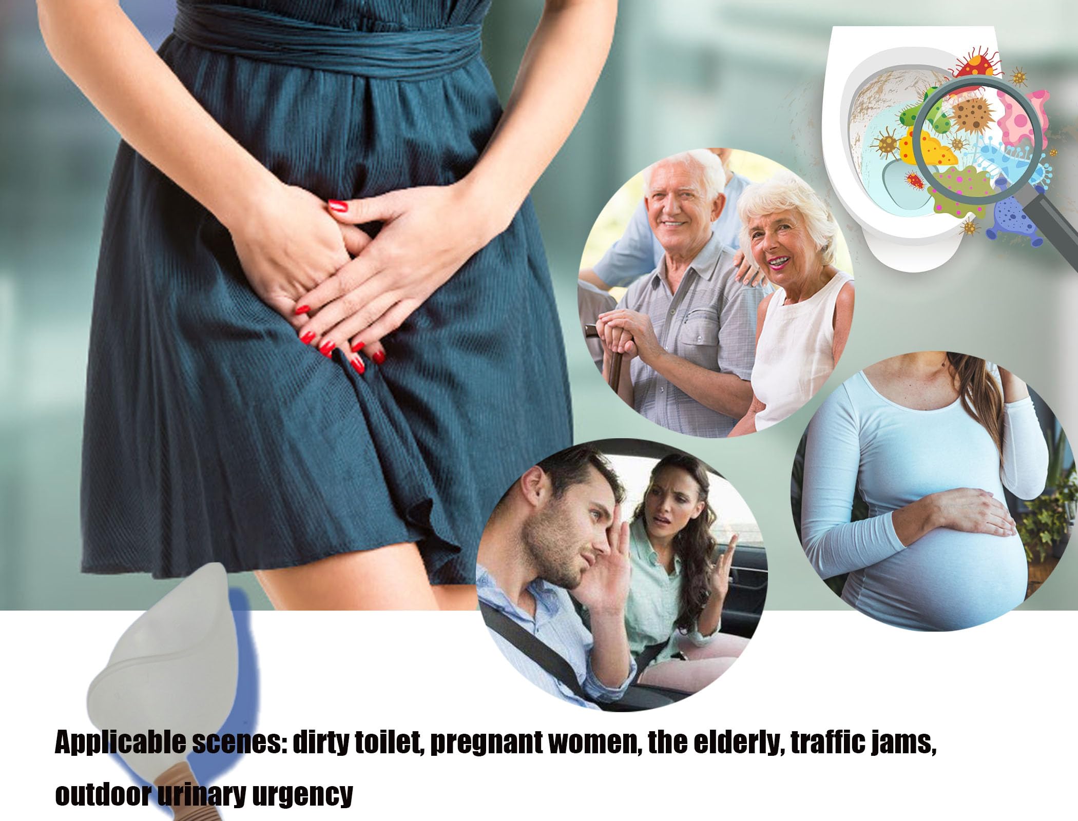 Snapklik.com : Female Urination Device,Reusable Urinal For Car Travel ...