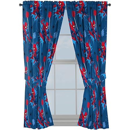 Amazon.com: Jay Franco Marvel Spiderman Spidey Daze 63" Inch Drapes ...