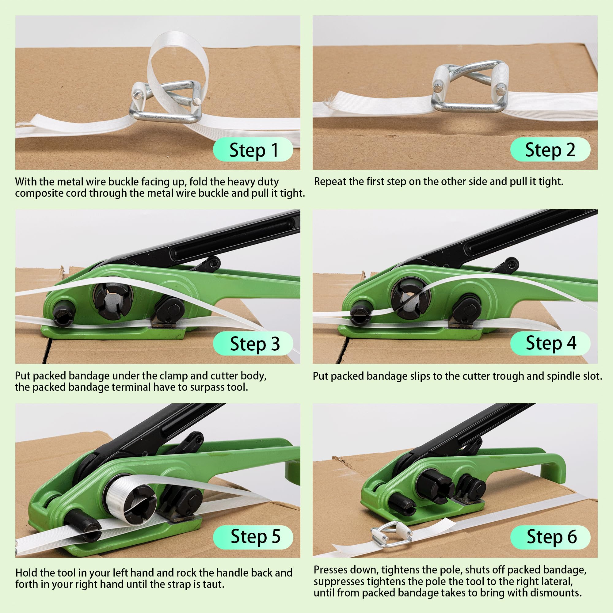 DJSUNPACKING Banding Strapping Kit Pallet Packaging Strapping Tool Set ...