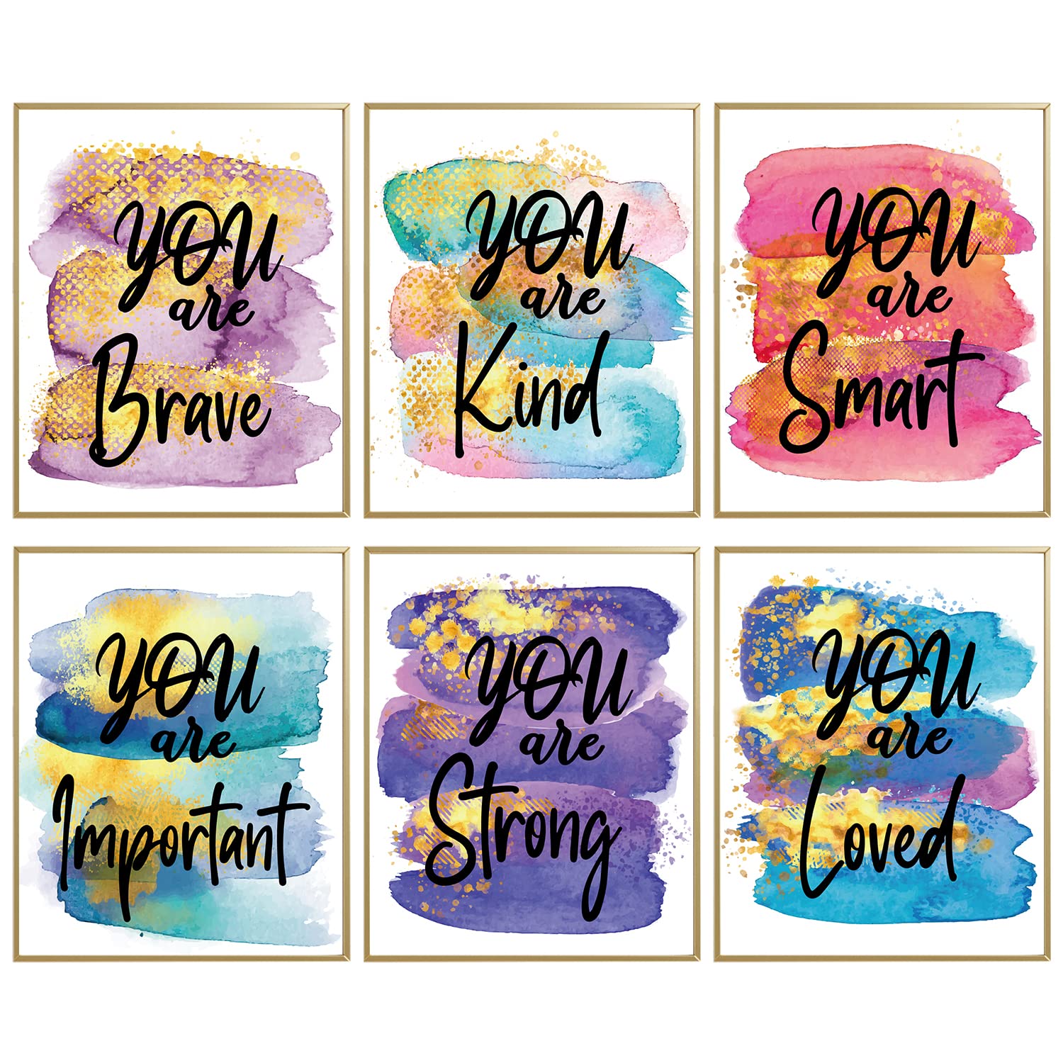 Amazon.com: MTL HOE Girls Room Wall Decor Art Prints, Positive Quotes ...