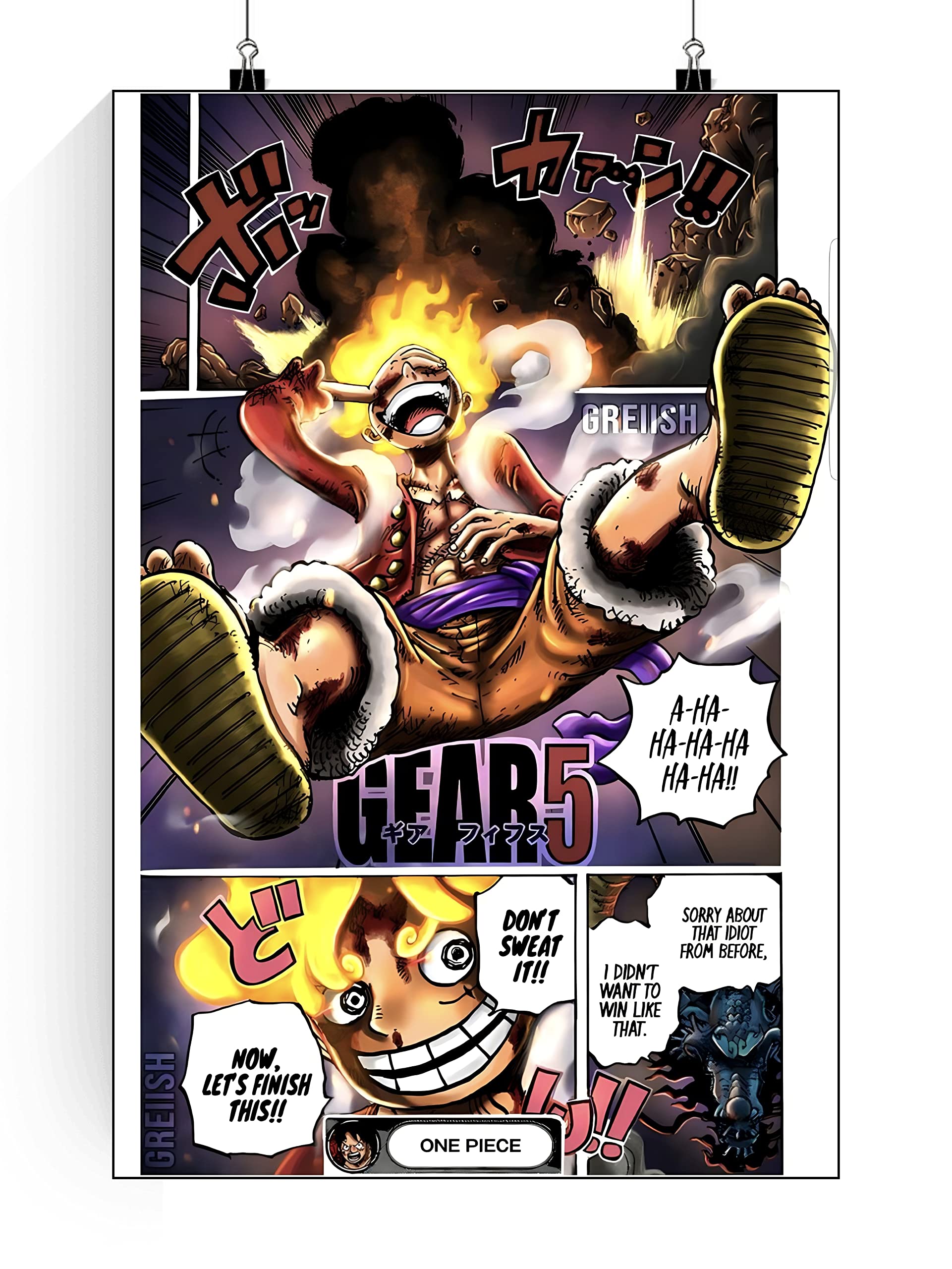 Times Comictimes Comic Luffy Gear 5 Poster One Piece Monkey | Desertcart GB