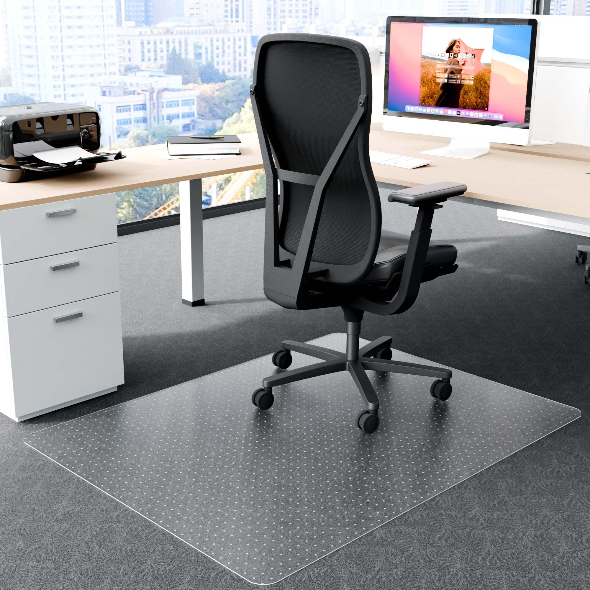 Amazon.com : Futurwit Large Office Chair Mat for Carpeted Floors, 44" x ...
