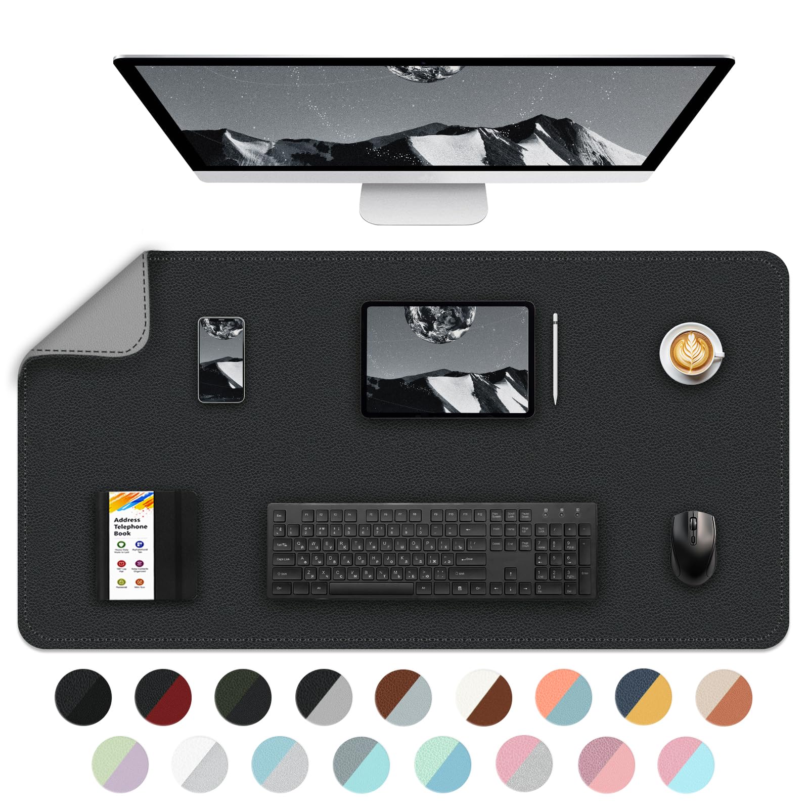 Bleswin Multifunctional Large Desk Mat, Double Sided Computer Desk pad ...