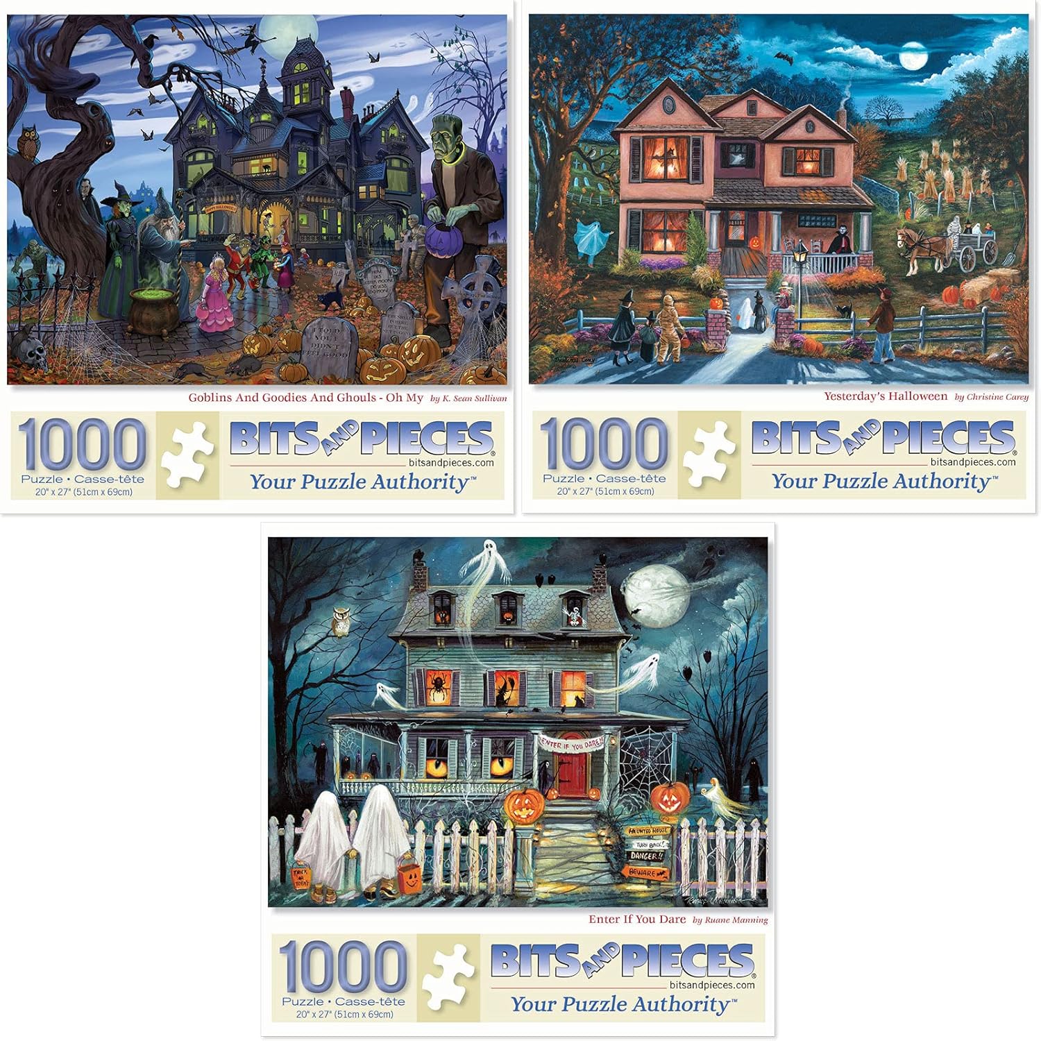 Bits and Pieces - Value Set of Three (3) 1000 Piece Jigsaw Puzzles for ...