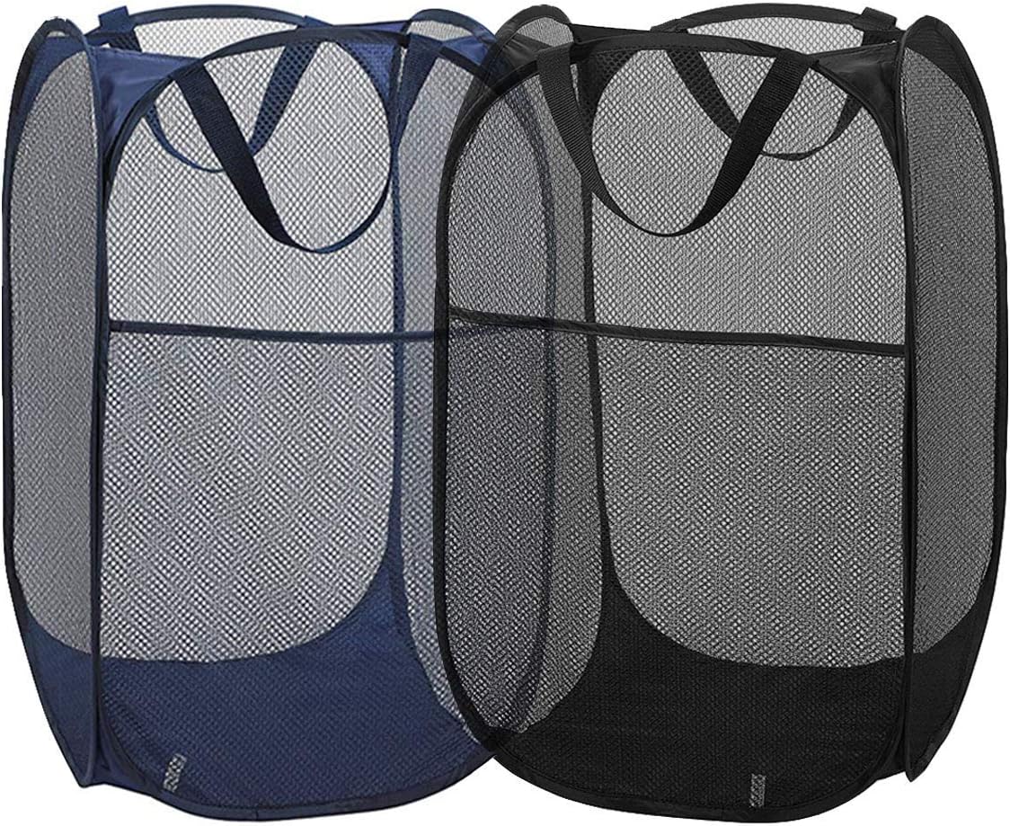 Amazon.com: 2 Pack Laundry Basket,Foldable Mesh Pop-up Laundry Hamper ...