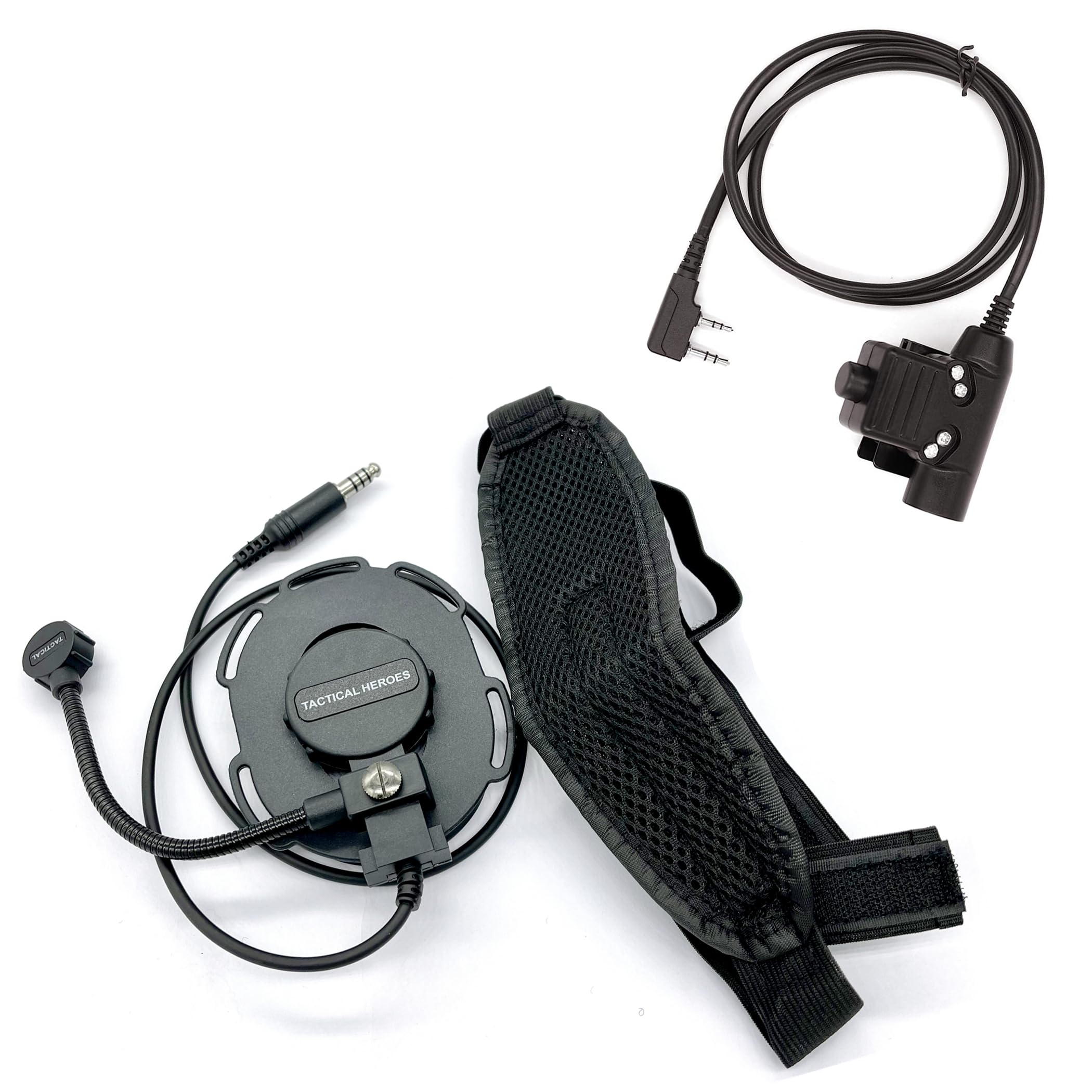 Amazon.com: WODASEN 7.0mm Tactical Headset with U94 PTT Adapter Push-to ...