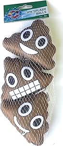 Splash N' Fun 3 Pack Poop Emoji Splash Balls : Amazon.com.au: Toys & Games