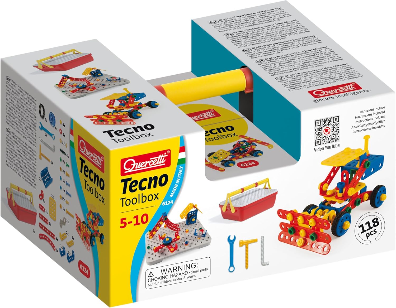 Amazon.com: Quercetti Tecno Toolbox CONSTR : Toys & Games