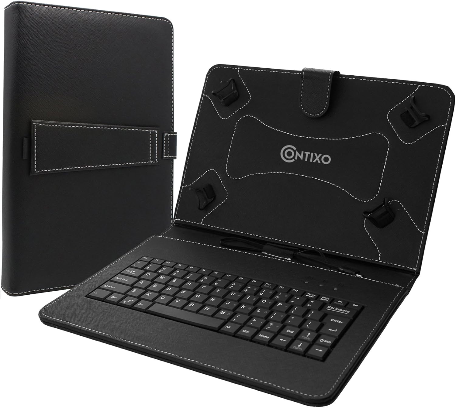 Amazon.com: Contixo 10.1'' Tablet Folio Keyboard with Stand Universal ...