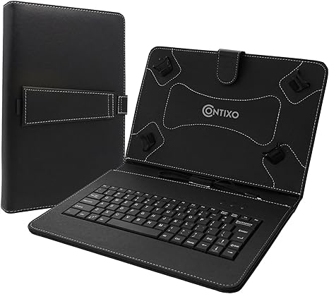 Amazon.com: Contixo 10.1'' Tablet Folio Keyboard with Stand Universal ...