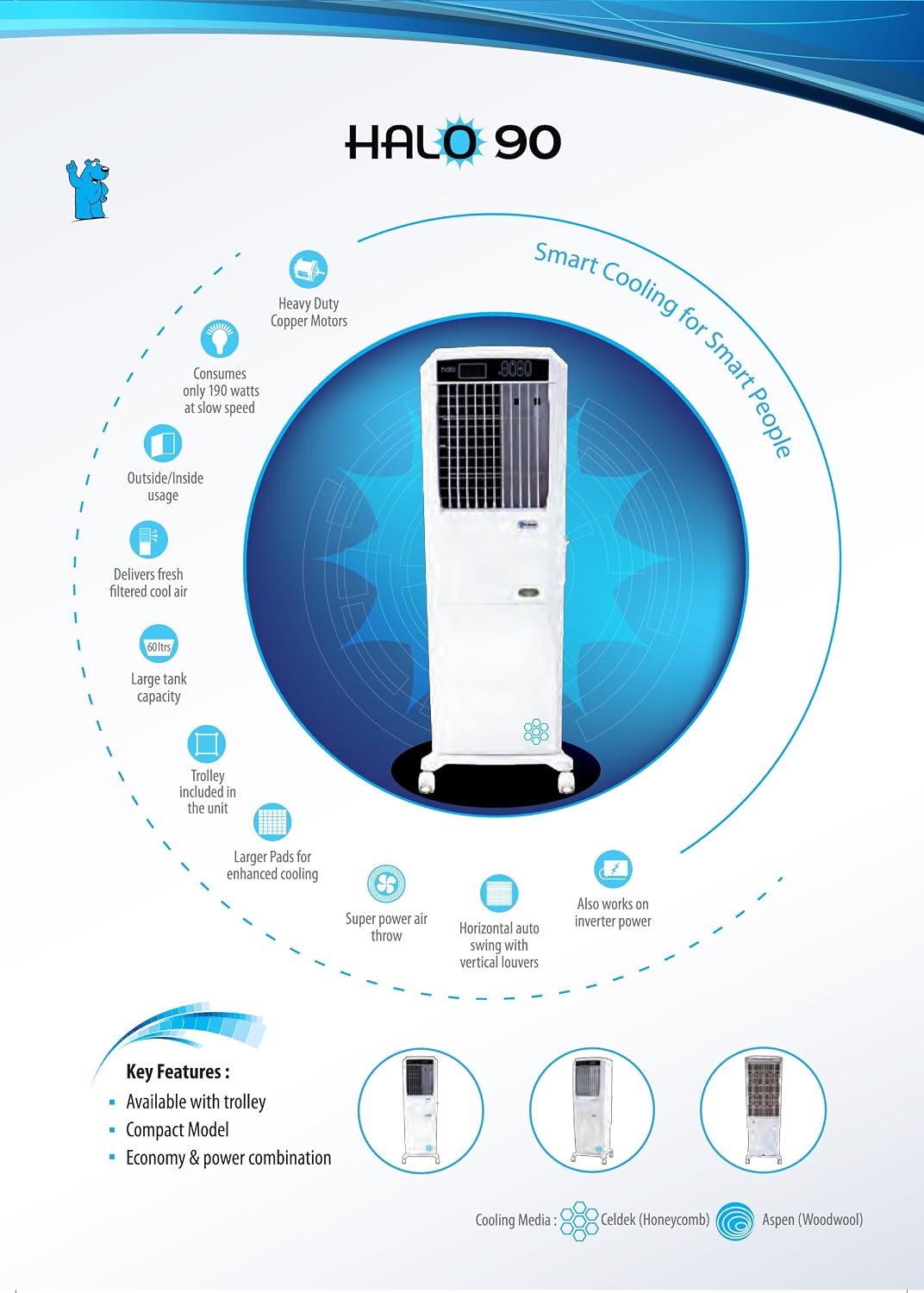 Mr. Breeze Halo90 with Remote (White) : Amazon.in: Home & Kitchen