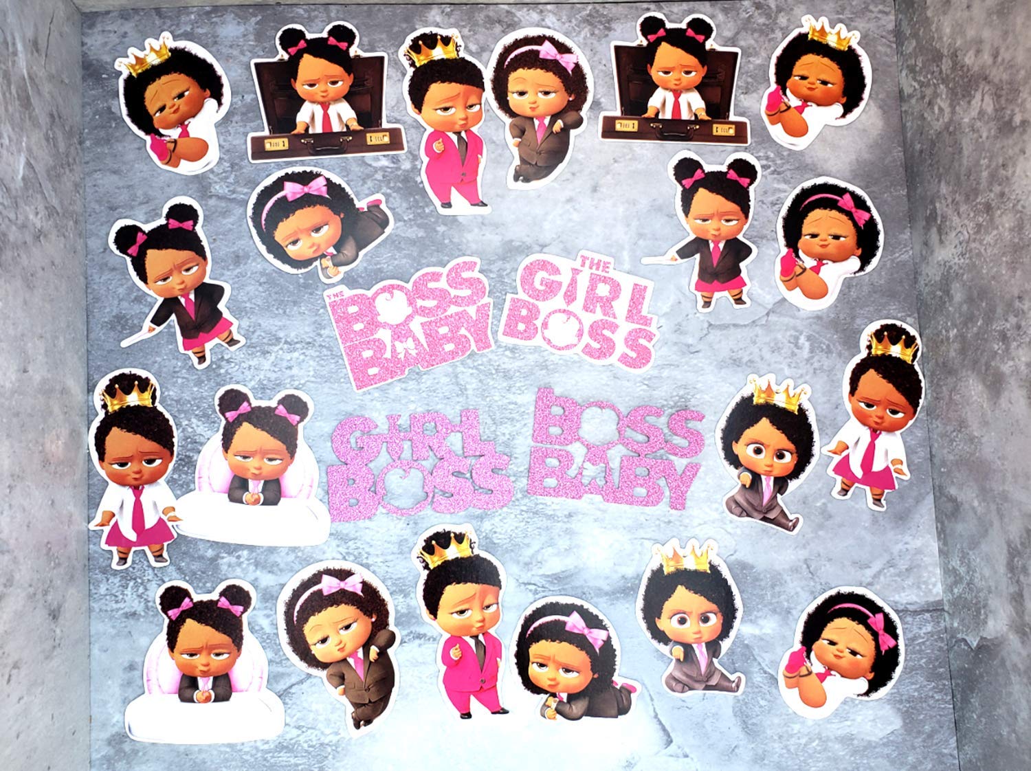 Buy 24PC ETHNIC BOSS BABY GIRL CUPCAKE CAKE TOPPER TOPPERS FOR BIRTHDAY ...