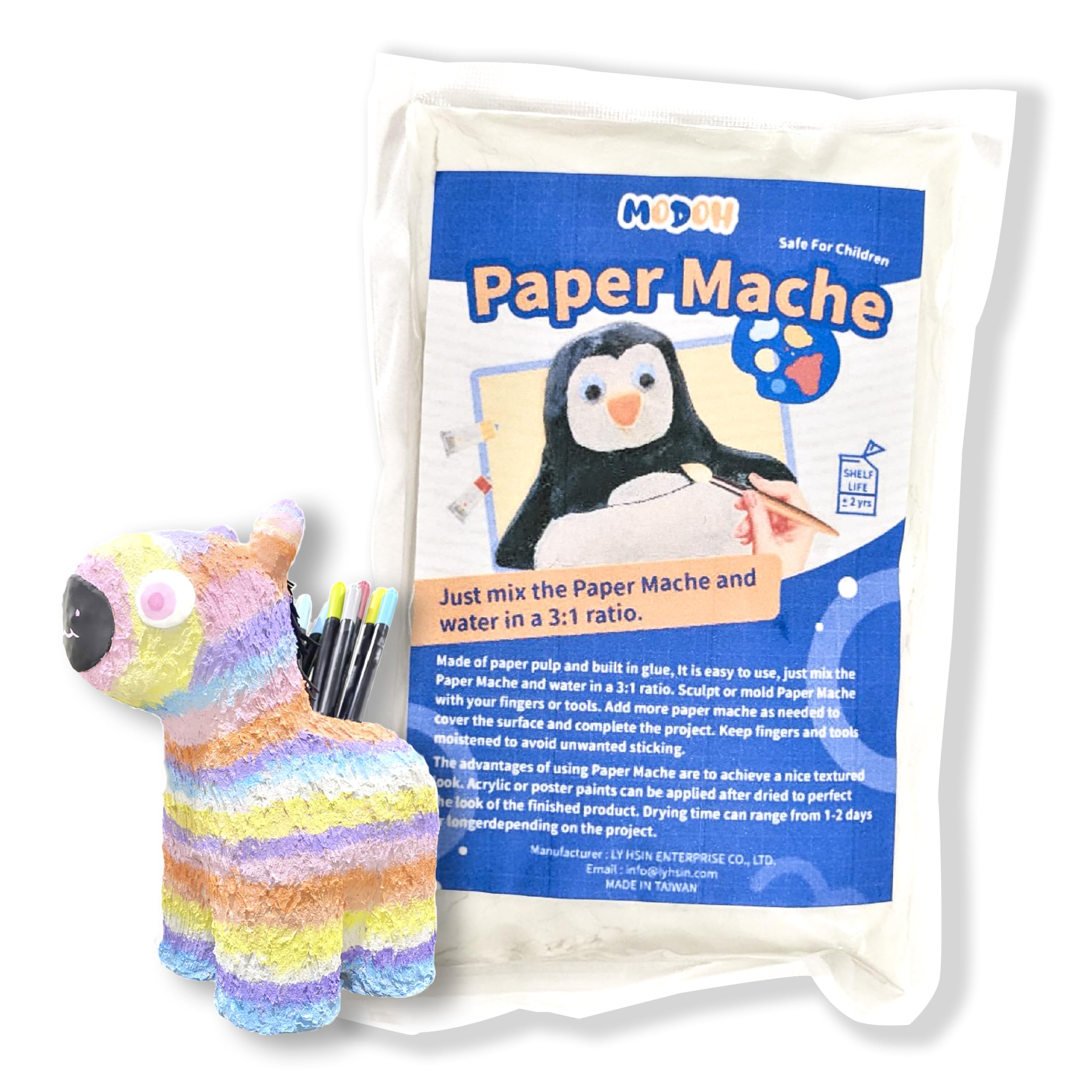 Snapklik.com : Instant Paper Mache Powder 3.3 Pounds White