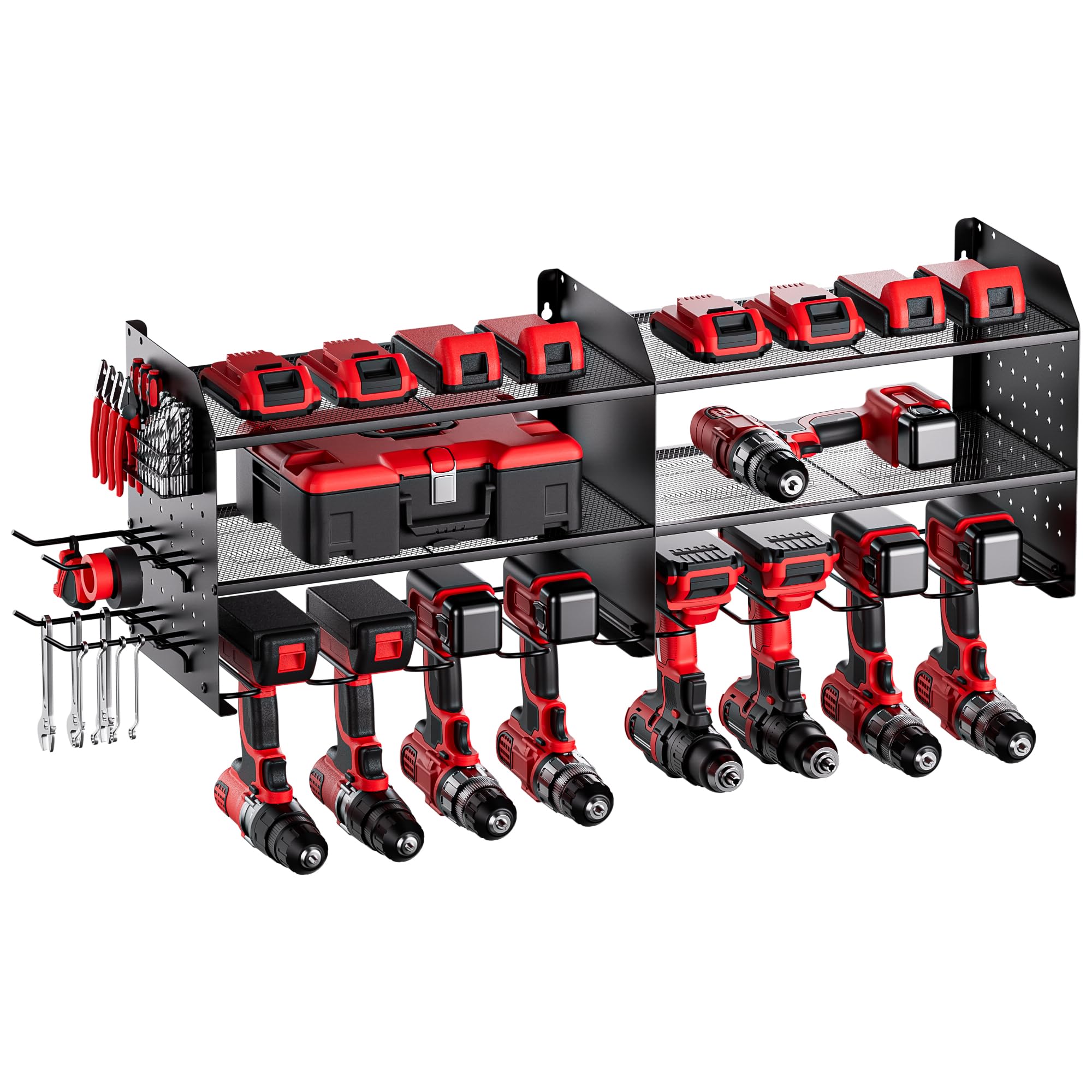 Amazon.com: TRZZ 2-IN-1 Power Tool Organizer Wall Mount, 3-Layer Drill ...