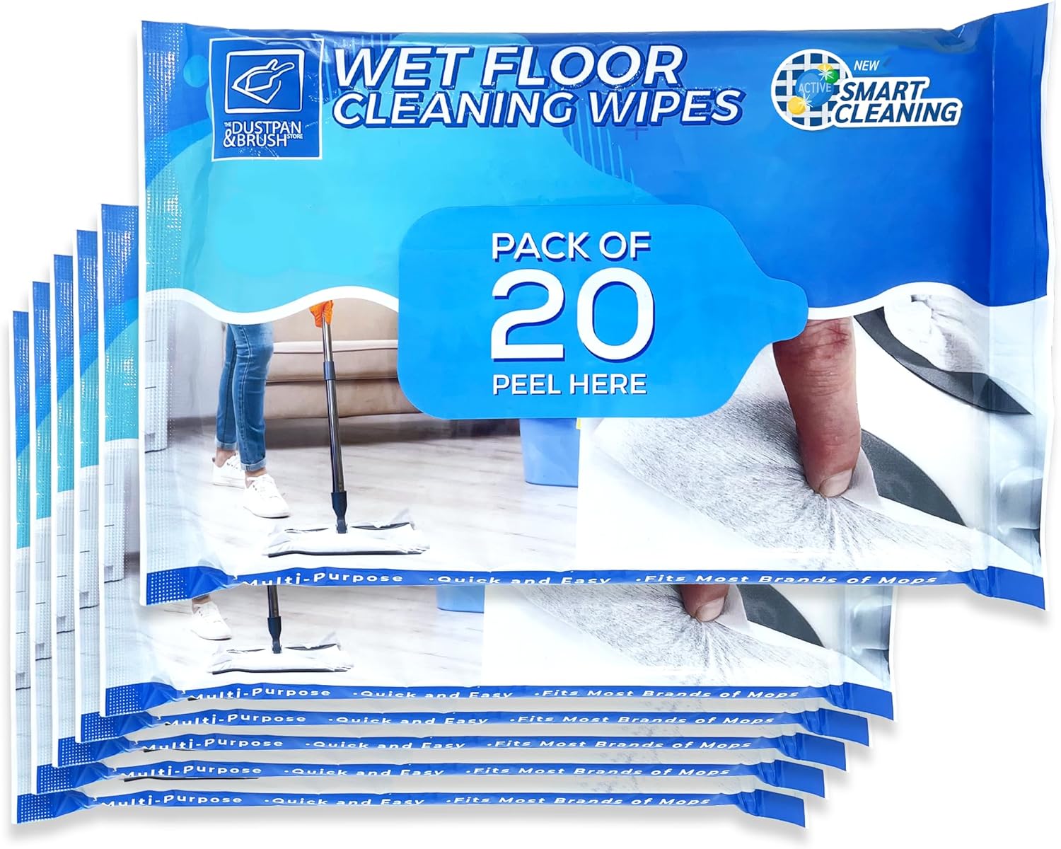 3 Pack Wet Floor Cleaning Wipes (Total of 60 Floor Wipes ...