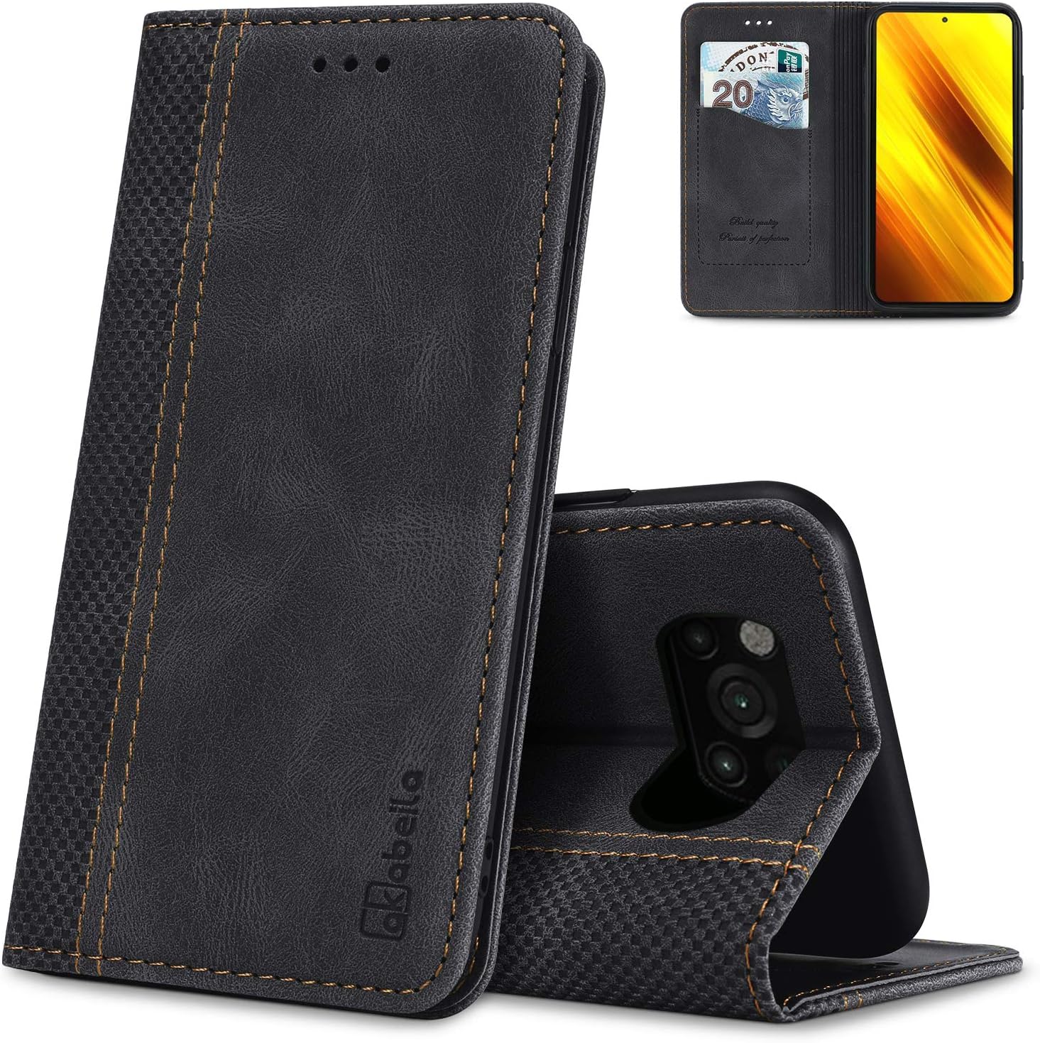 Xiaomi Poco X3 Pro / Poco X3 NFC Case, Magnetic Flip Leather Wallet ...