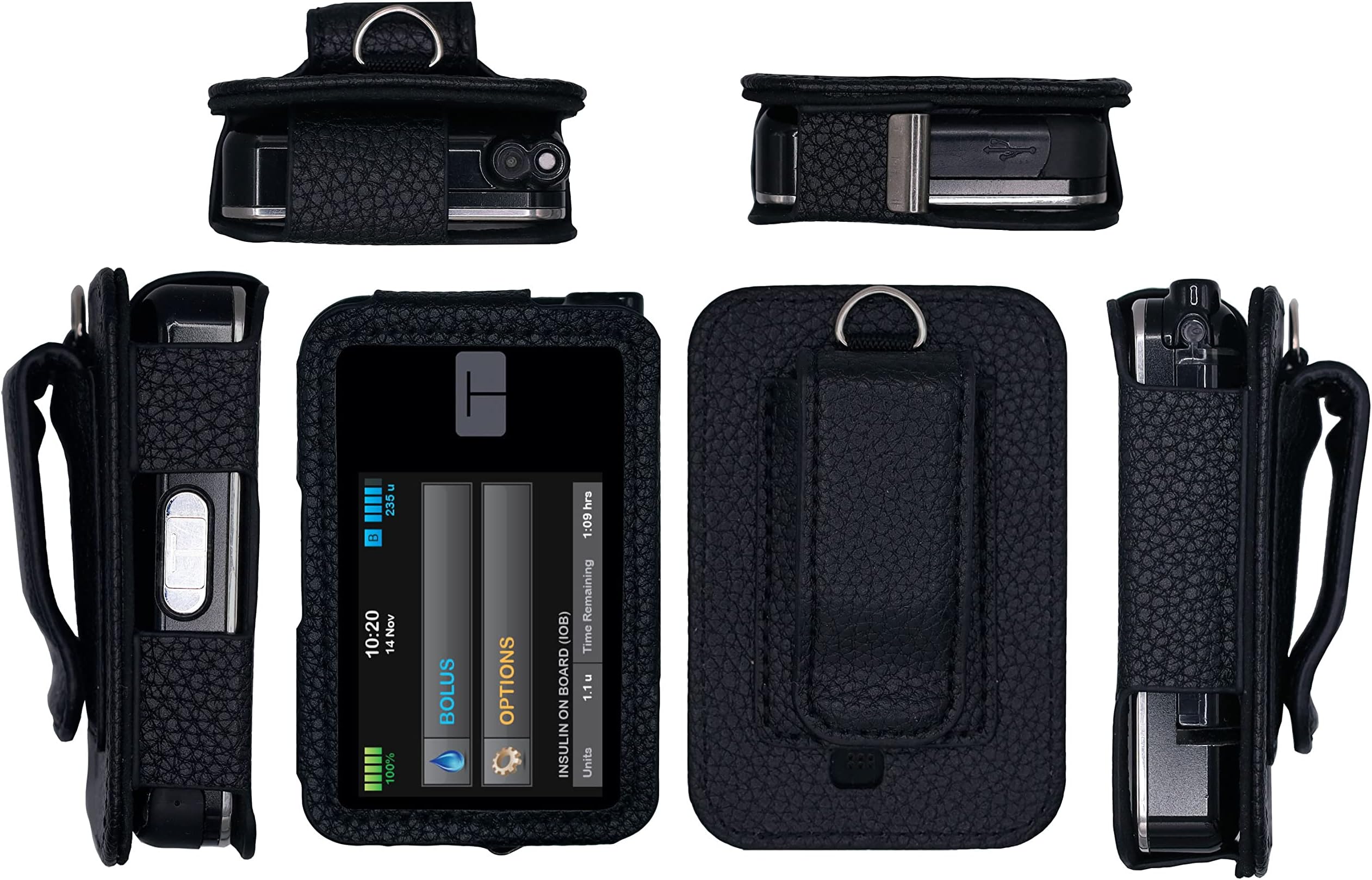 Amazon.com: Fitted Leather Case with Screen Protector for Medtronic Minimed Insulin Pump ...