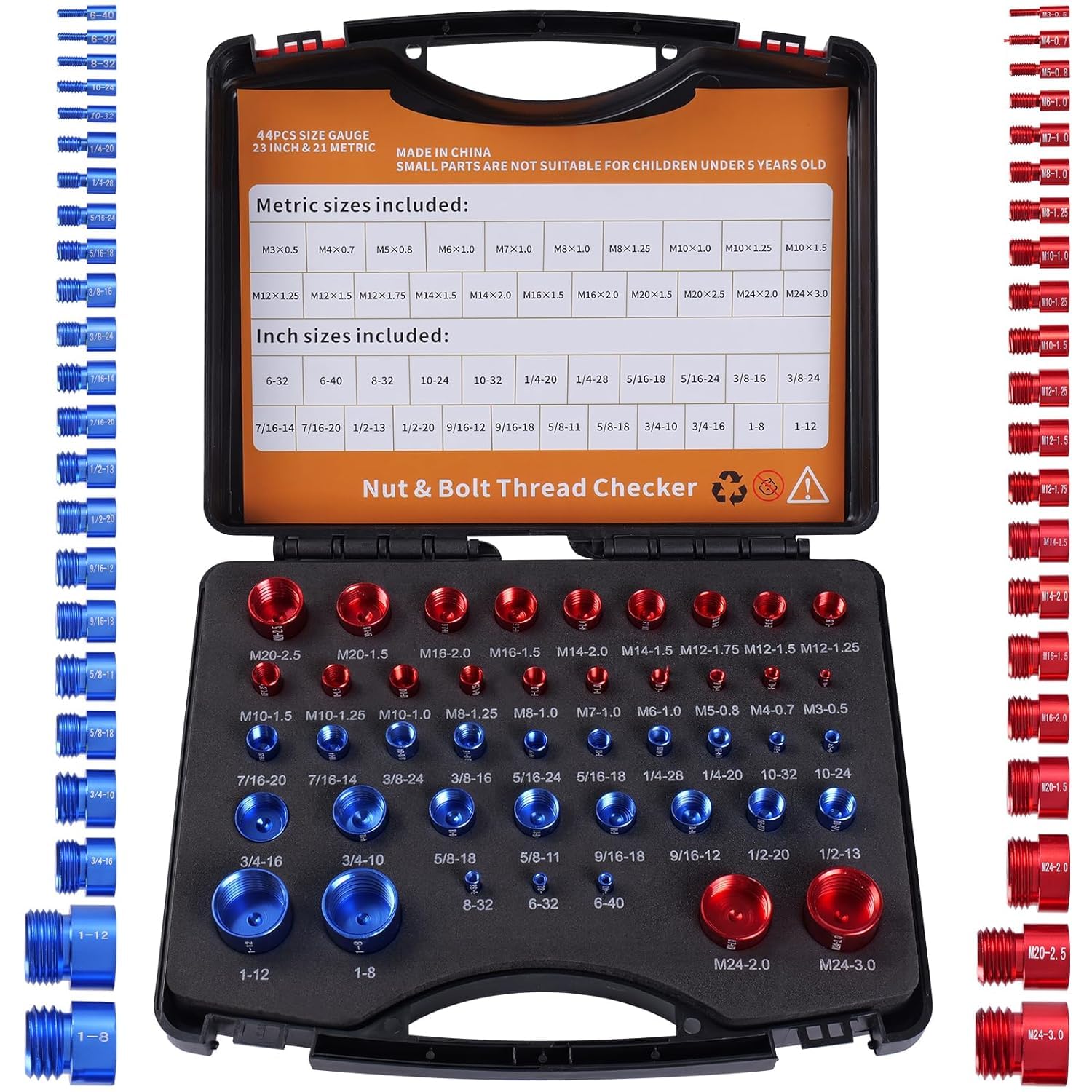 Nut and Bolt Thread detector-44 PCS nut and Bolt Inspectors are All ...