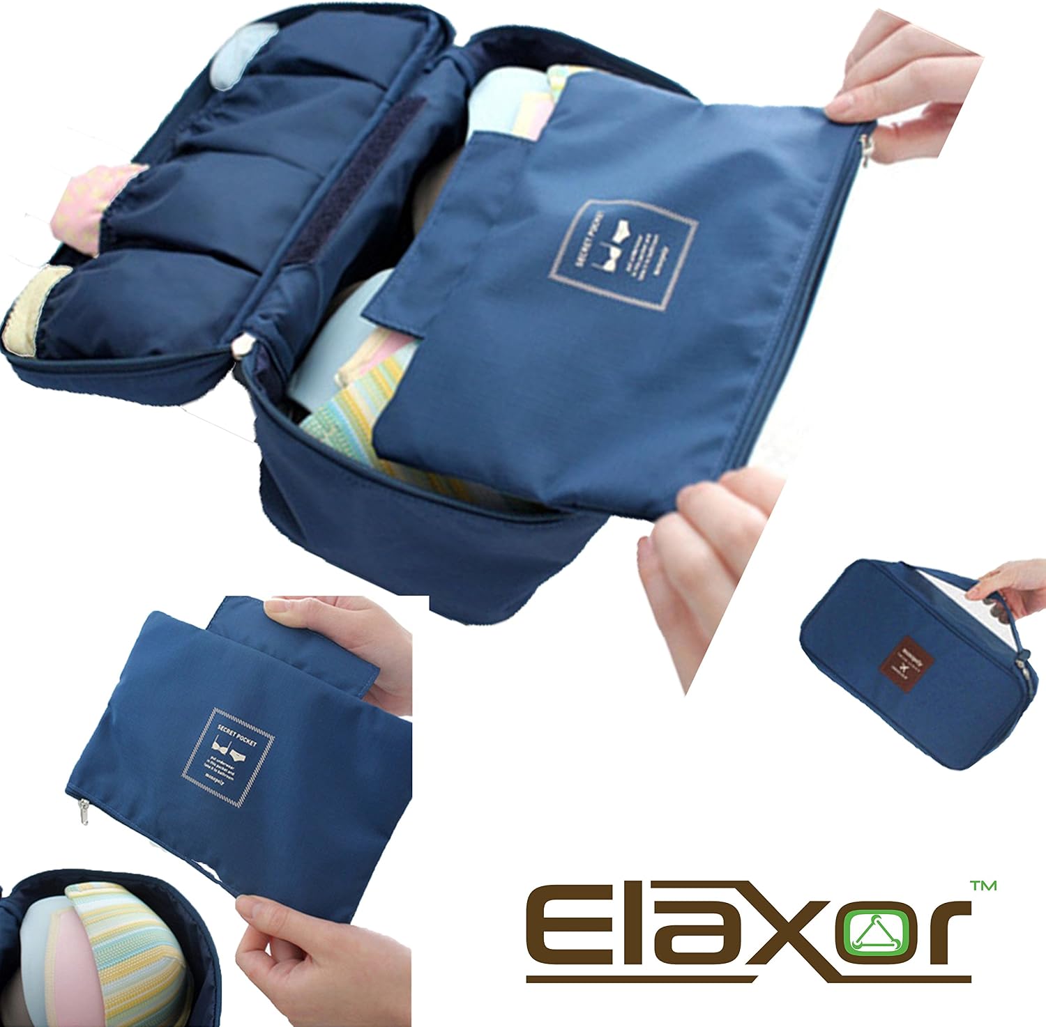 Amazon.com: Elaxor Travel Multi Purpose Organizer / Underwear Pouch ...