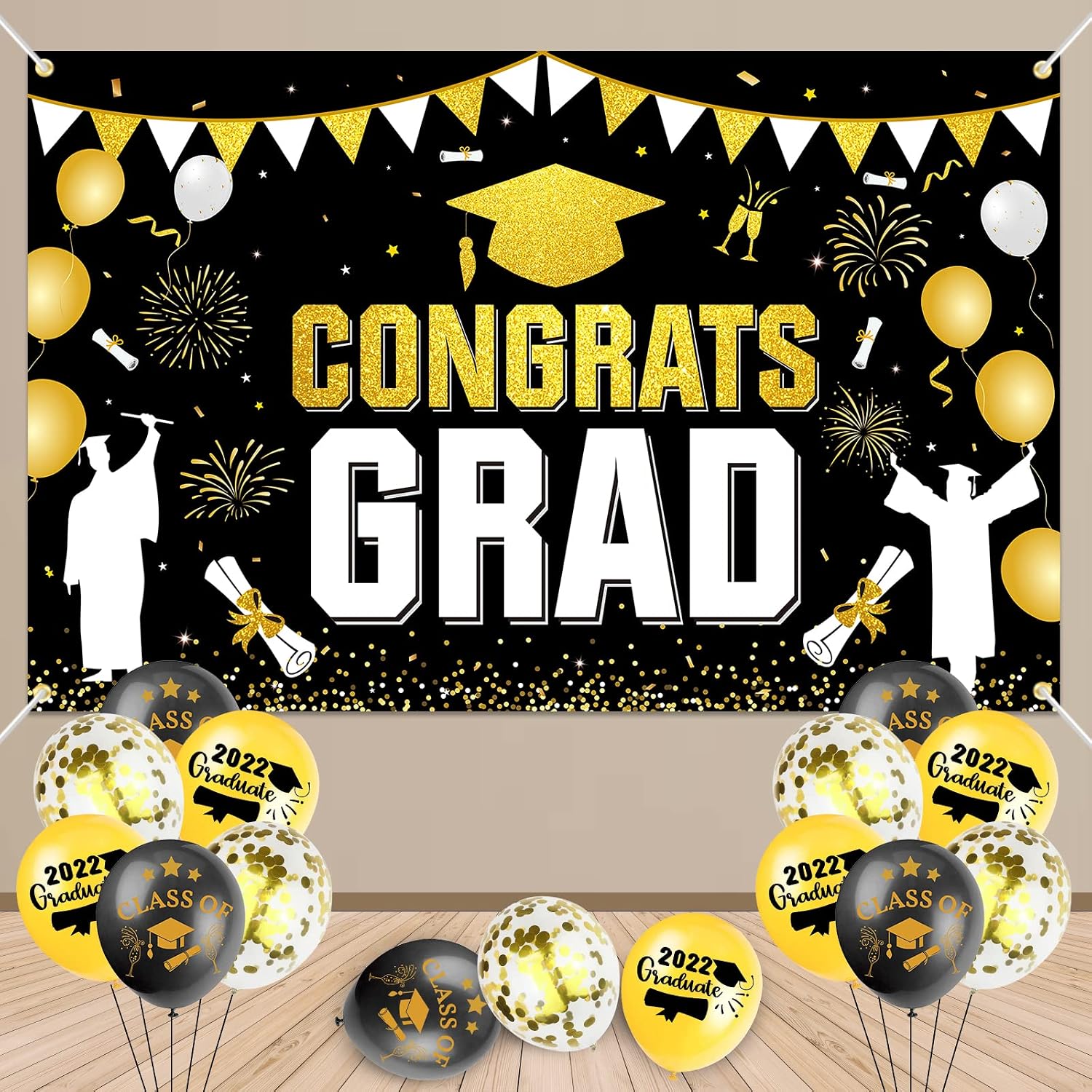 Graduation Decorations 2022, Graduation Banner with 15PCS Graduation ...