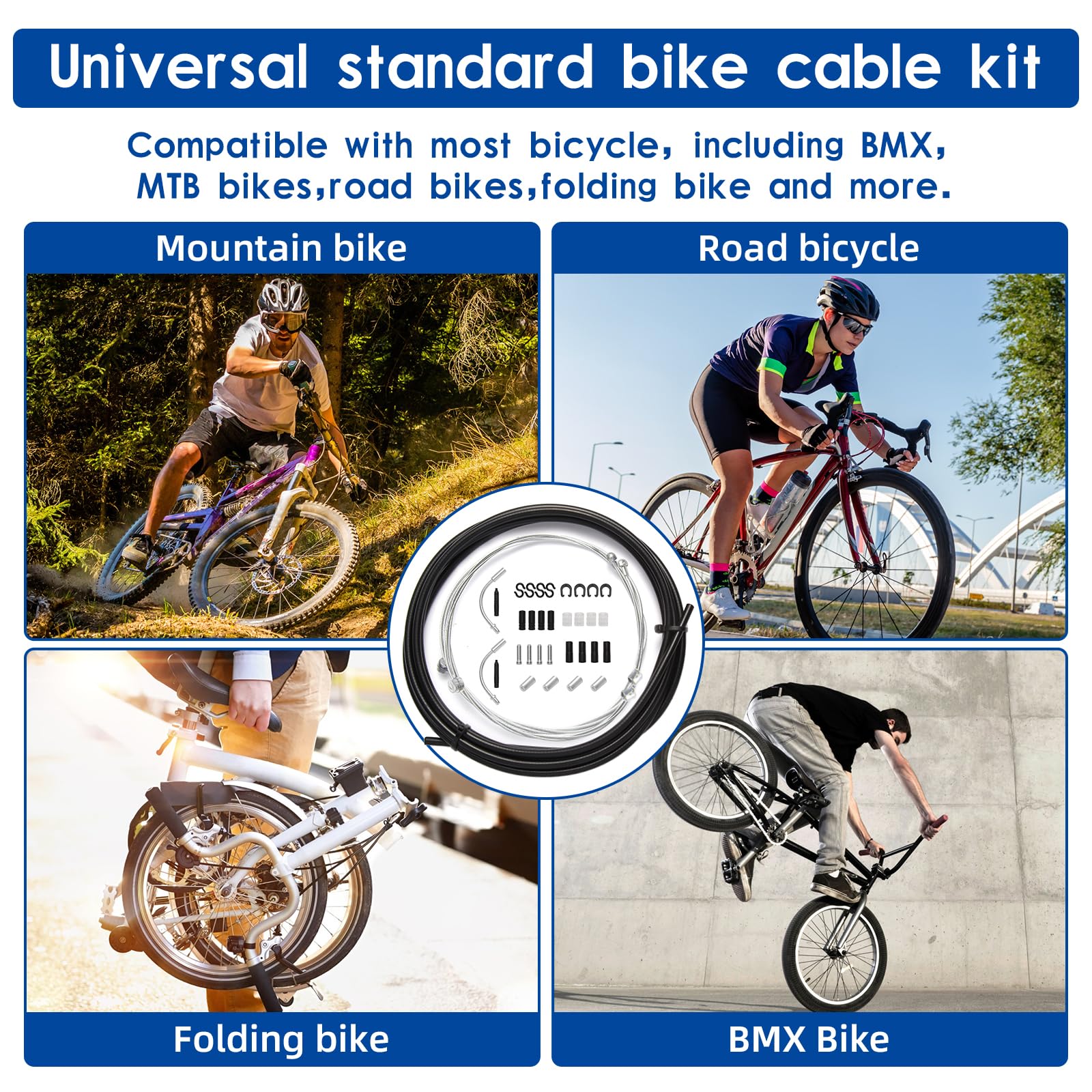 Snapklik.com : Universal Bike Brake Cable And Shift Derailleur Cable ...