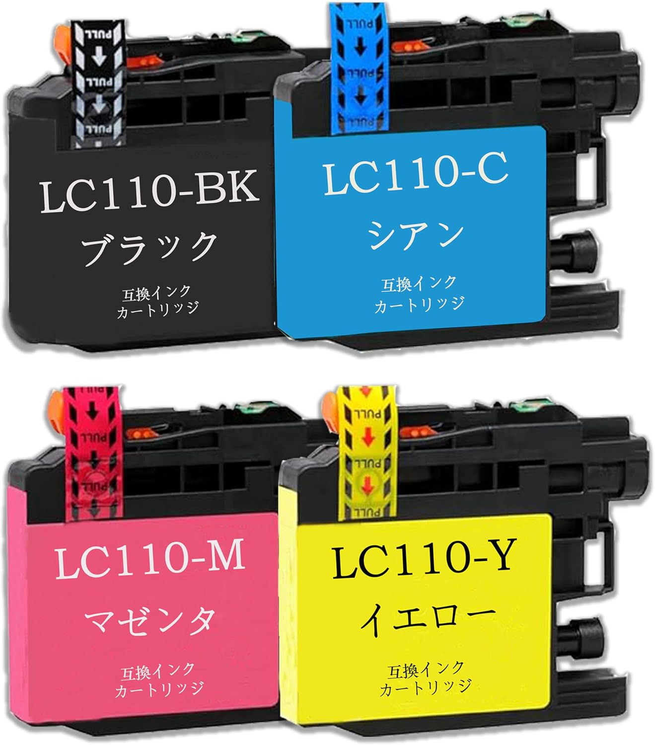 Amazon.co.jp: 【埼玉WH】LC110 互換インクカートリッジ 4色セット LC110-BKx1 / LC110-Cx1 ...