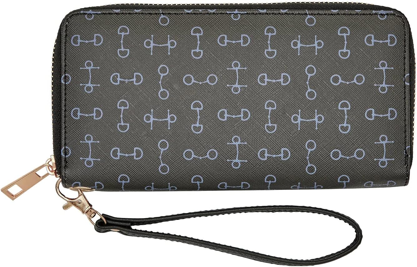 Amazon.com: Awst Lila Snaffle Bit Clutch Wallet Black : Clothing, Shoes ...