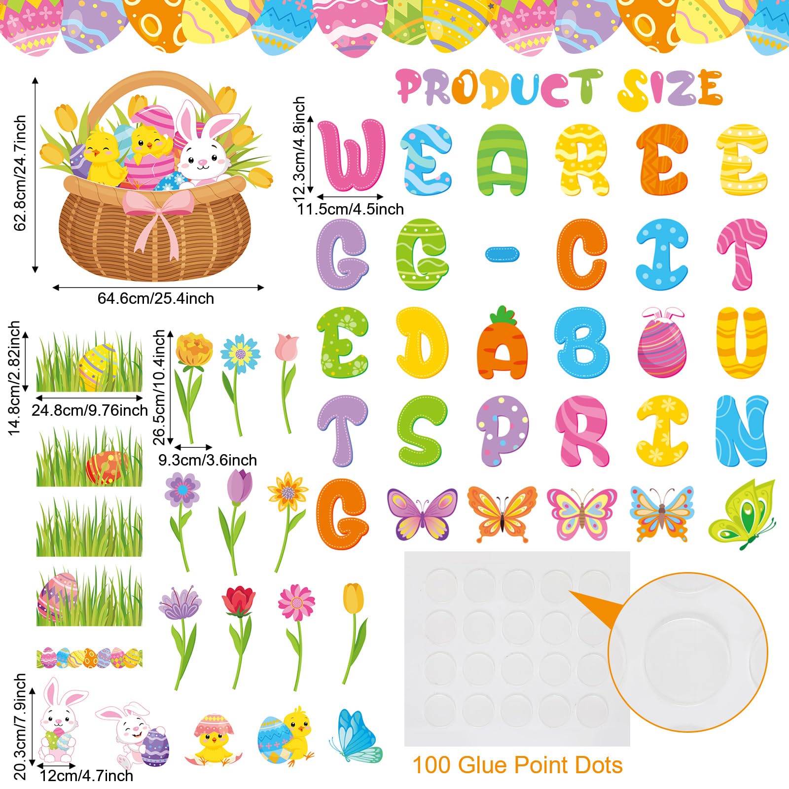 Snapklik.com : Pasimy Easter Bulletin Board Decorations Set Christian ...