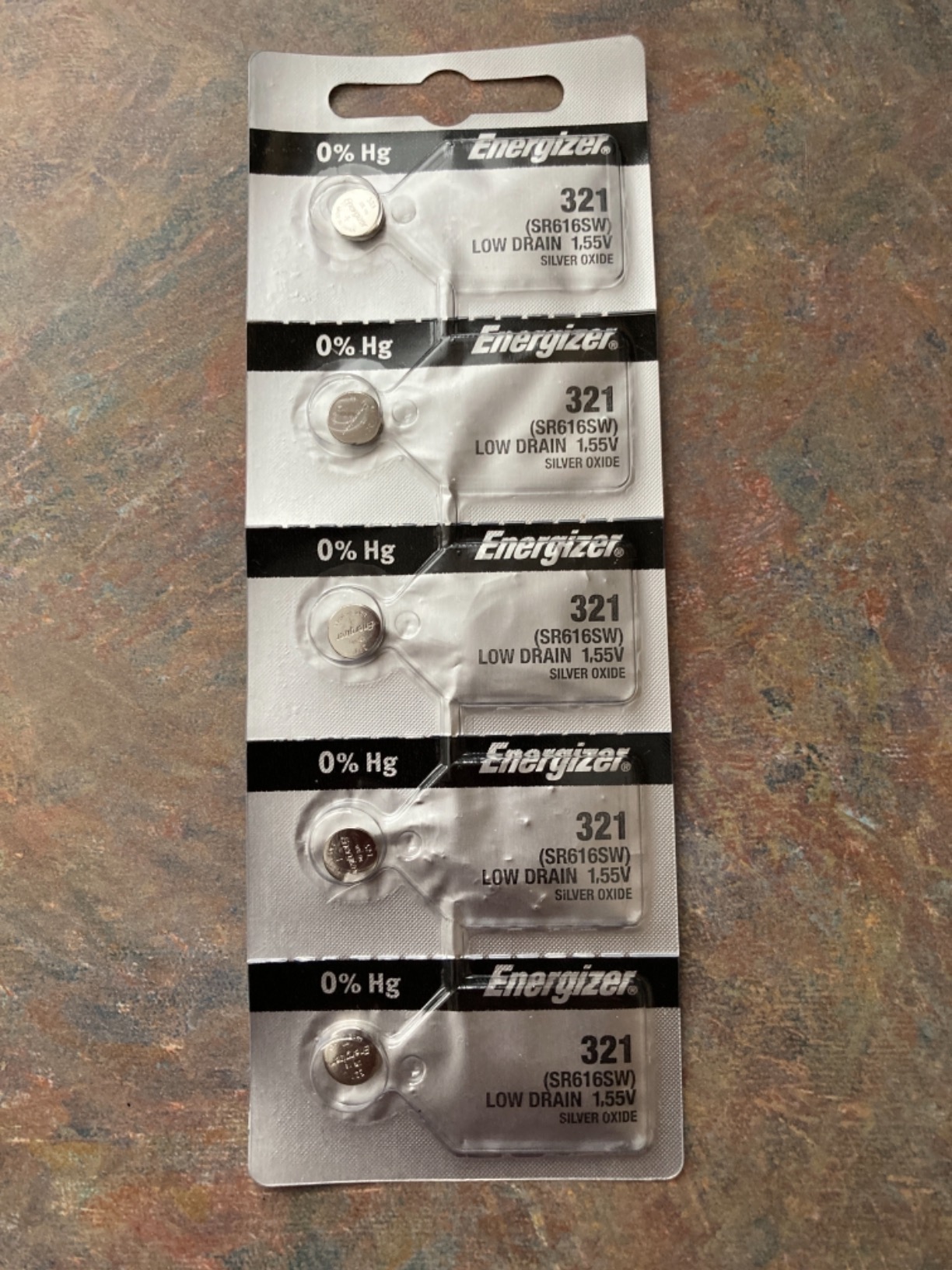 5 321 Energizer Watch Batteries SR616SW Battery Cell (5 Batteries Per ...
