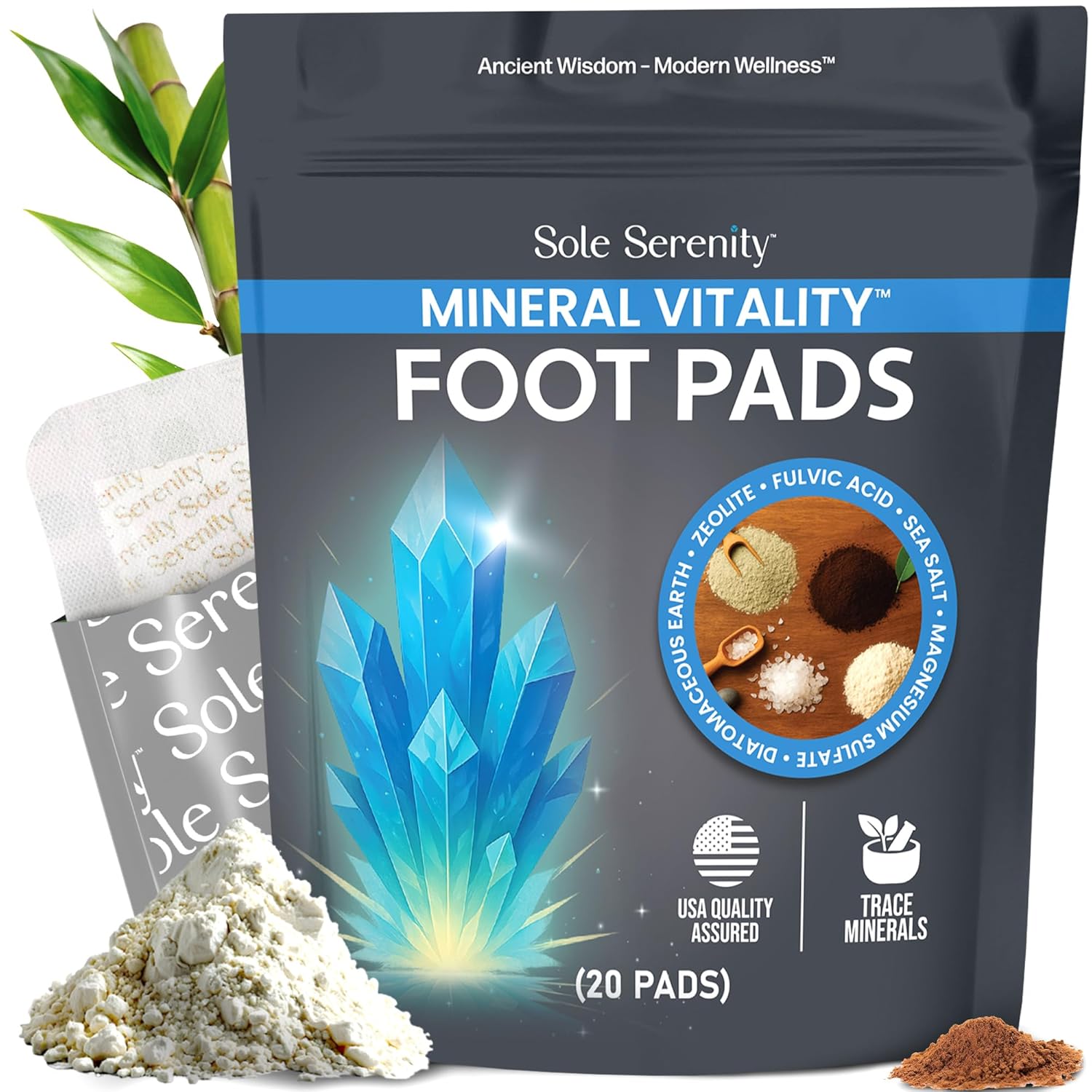 Amazon.com: Sole Serenity Foot Pads with Trace Minerals, Zeolite ...