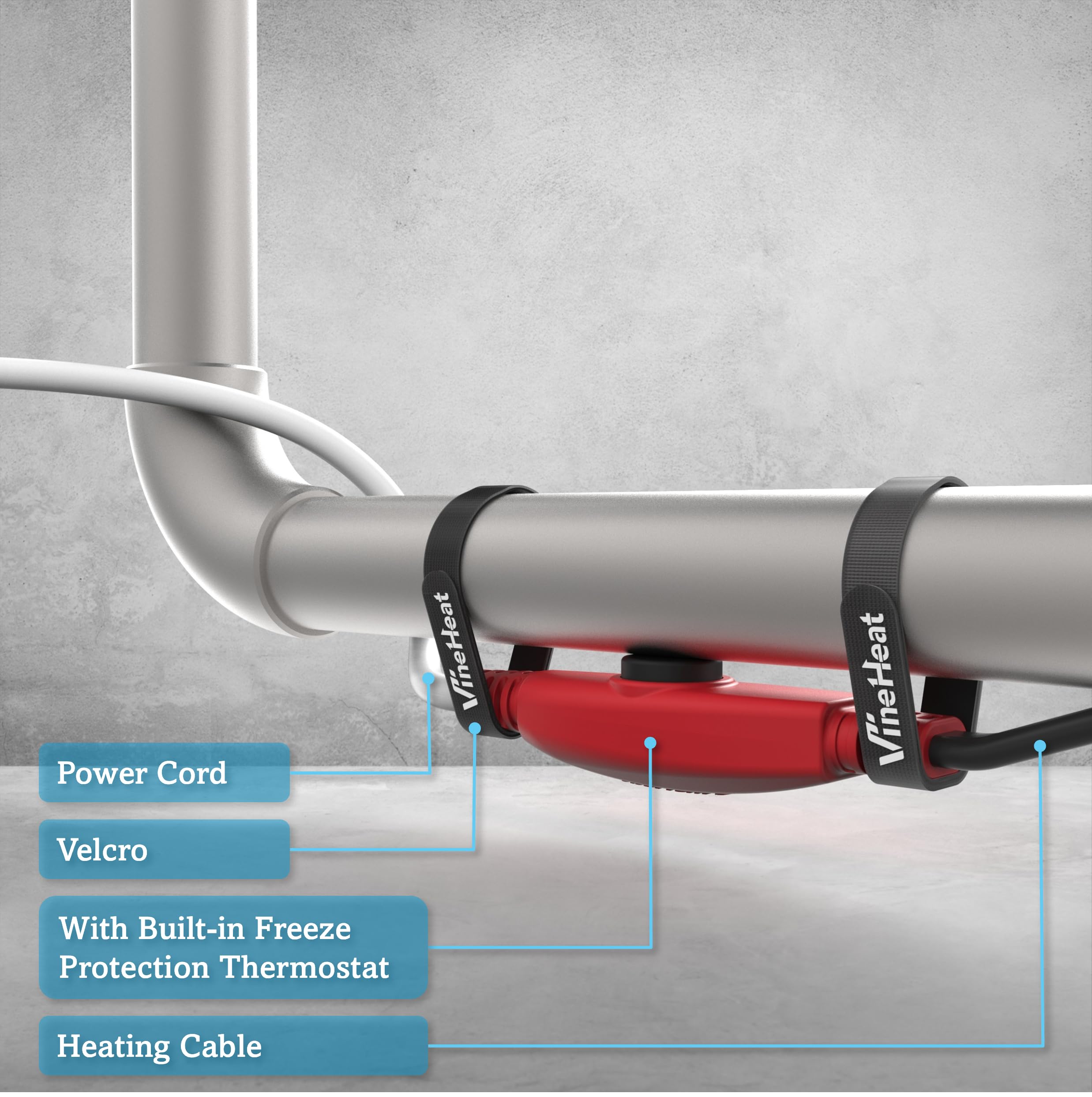 Snapklik.com : VineHeat Pipe Freeze Protection Cable 30 Ft Easy To ...