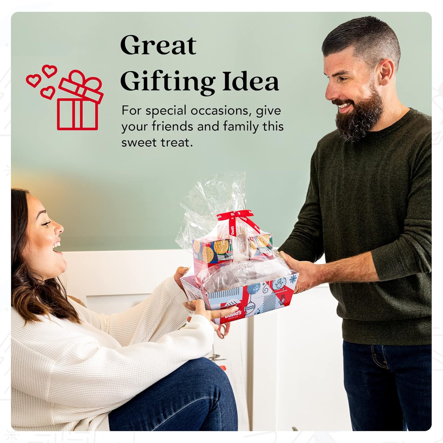 David’s Cookies Cesta de regalo de galletas navideñas Galletas surtidas ...