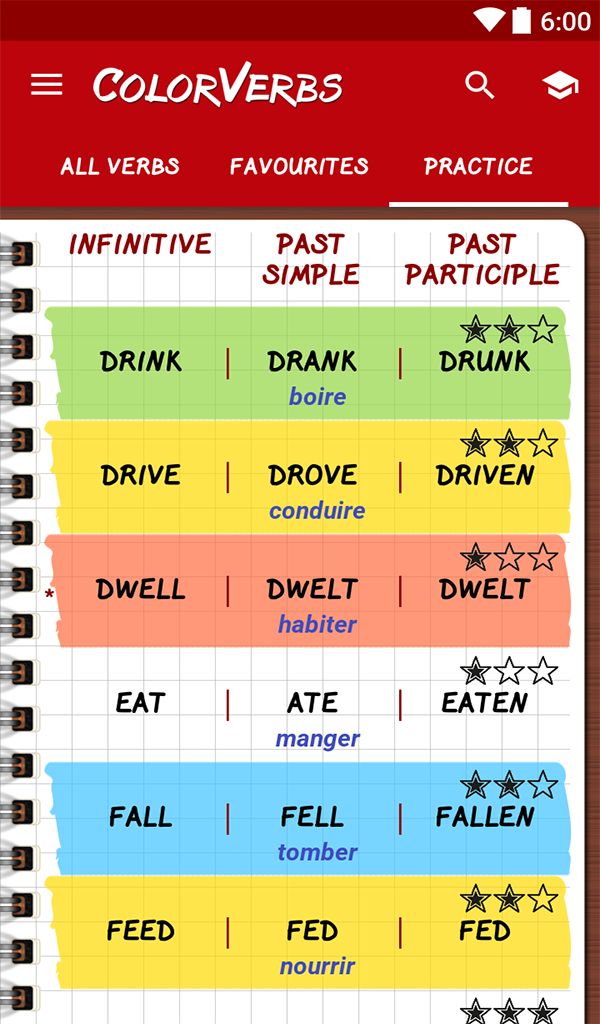 English Irregular Verbs - App on Amazon Appstore