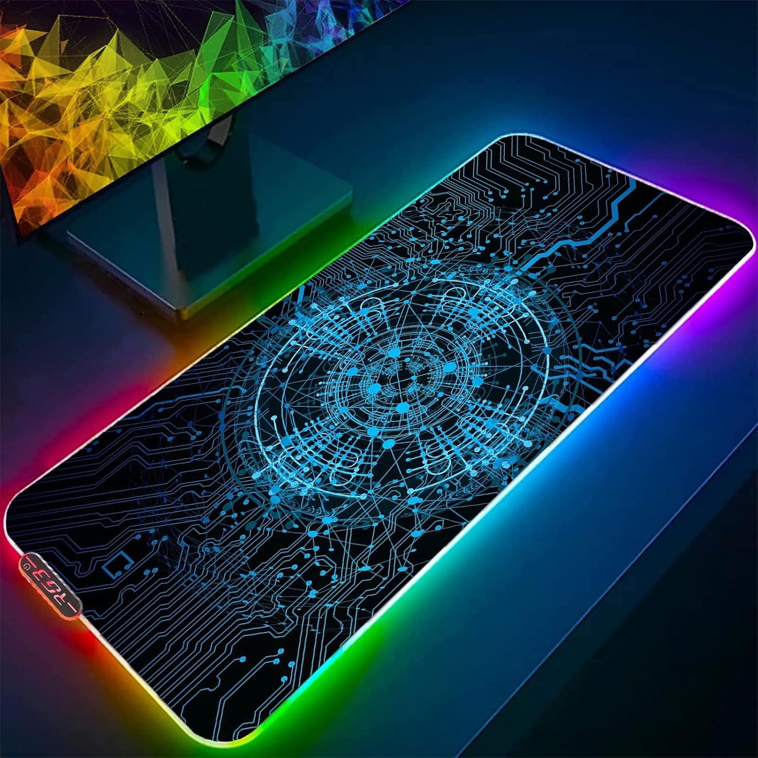 Amazon.com: Mouse Pads LED RGB Circuit Board Mouse Pad XL Gamer Large ...