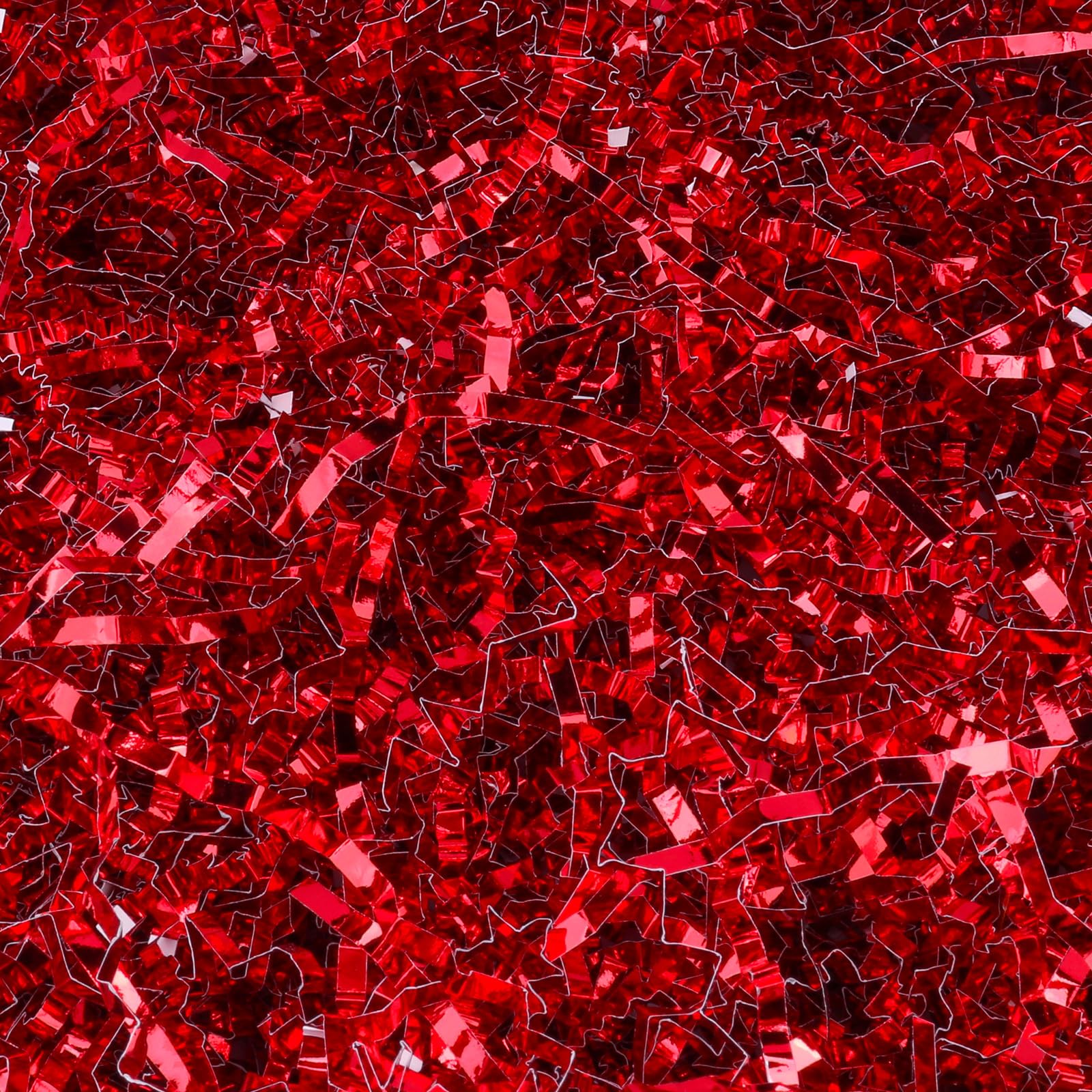 Amazon.com: Ottwlli 150 Grams Iridescent Red Crinkle Cut Paper Shred ...