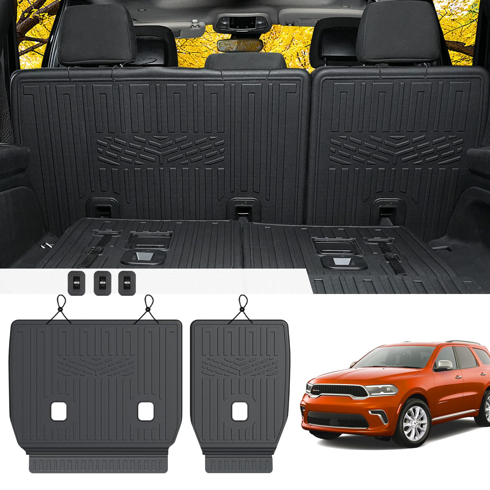 Amazon.com: GALVAGNITE Backrest Mats for 2016-2024 2025 Dodge Durango 7 ...