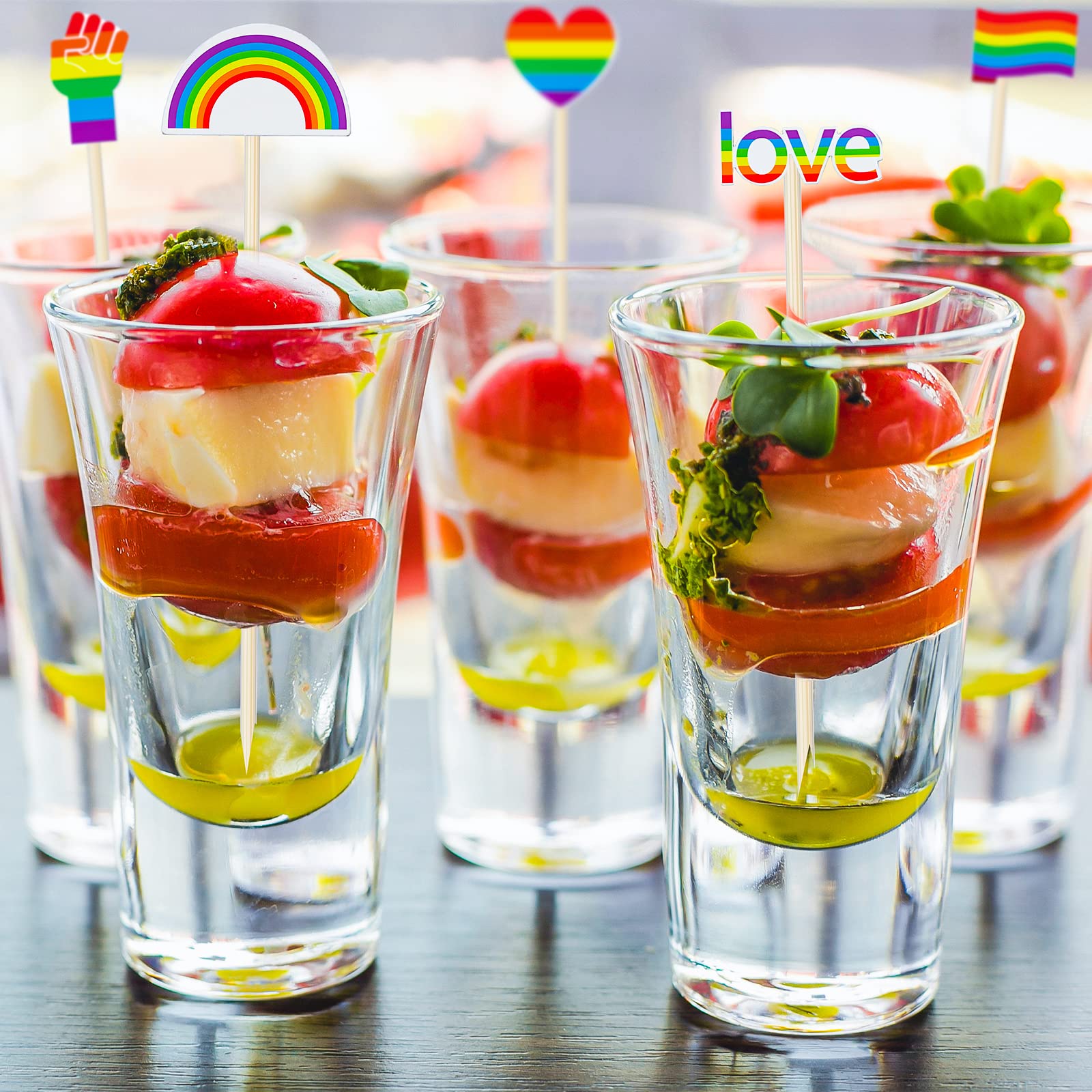 Snapklik.com : Rainbow Flag Toothpick Picks LGBT Tropical Cocktail ...