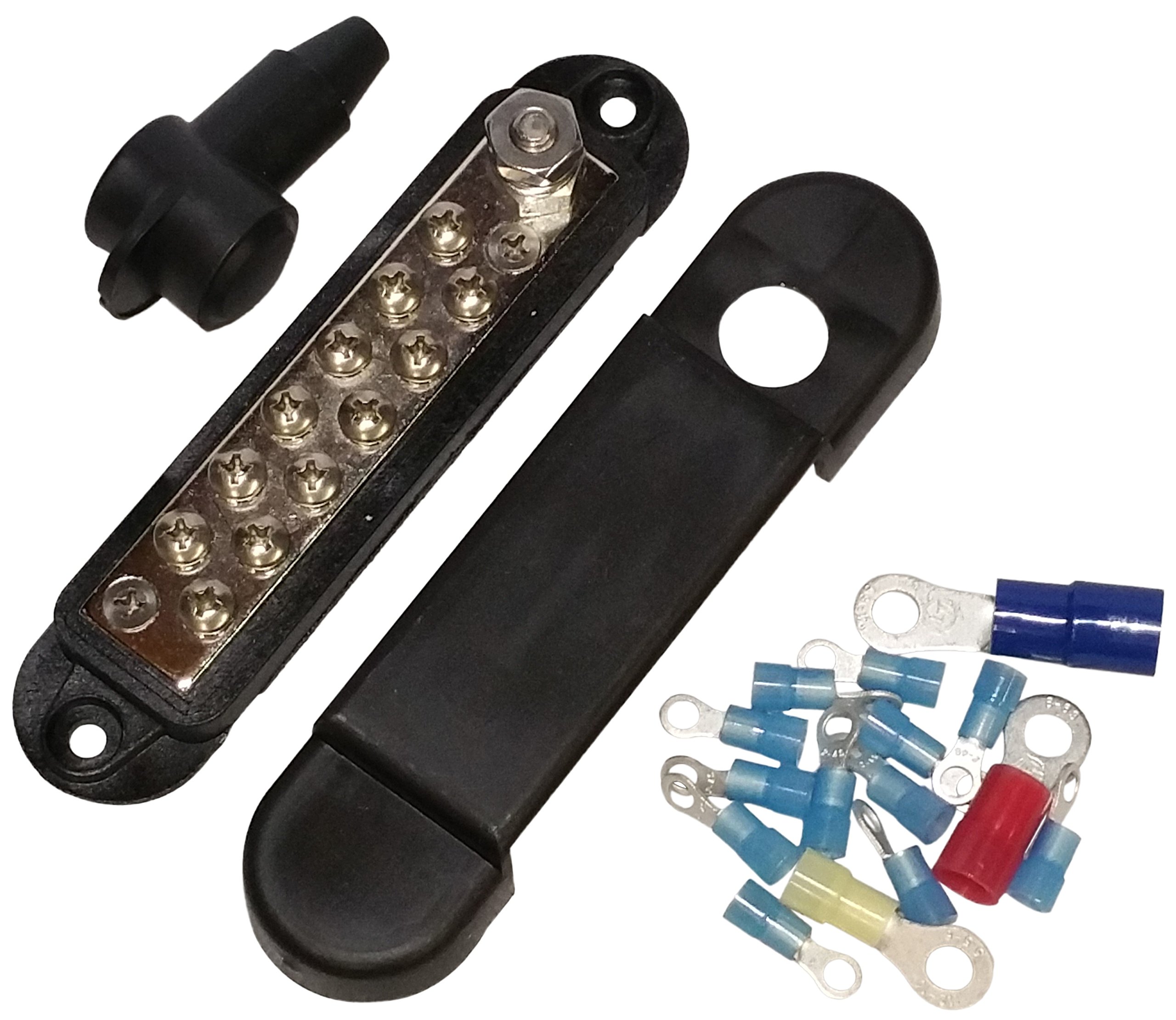 Snapklik.com : (Black) 12 Terminal Distribution Block -BUSBAR