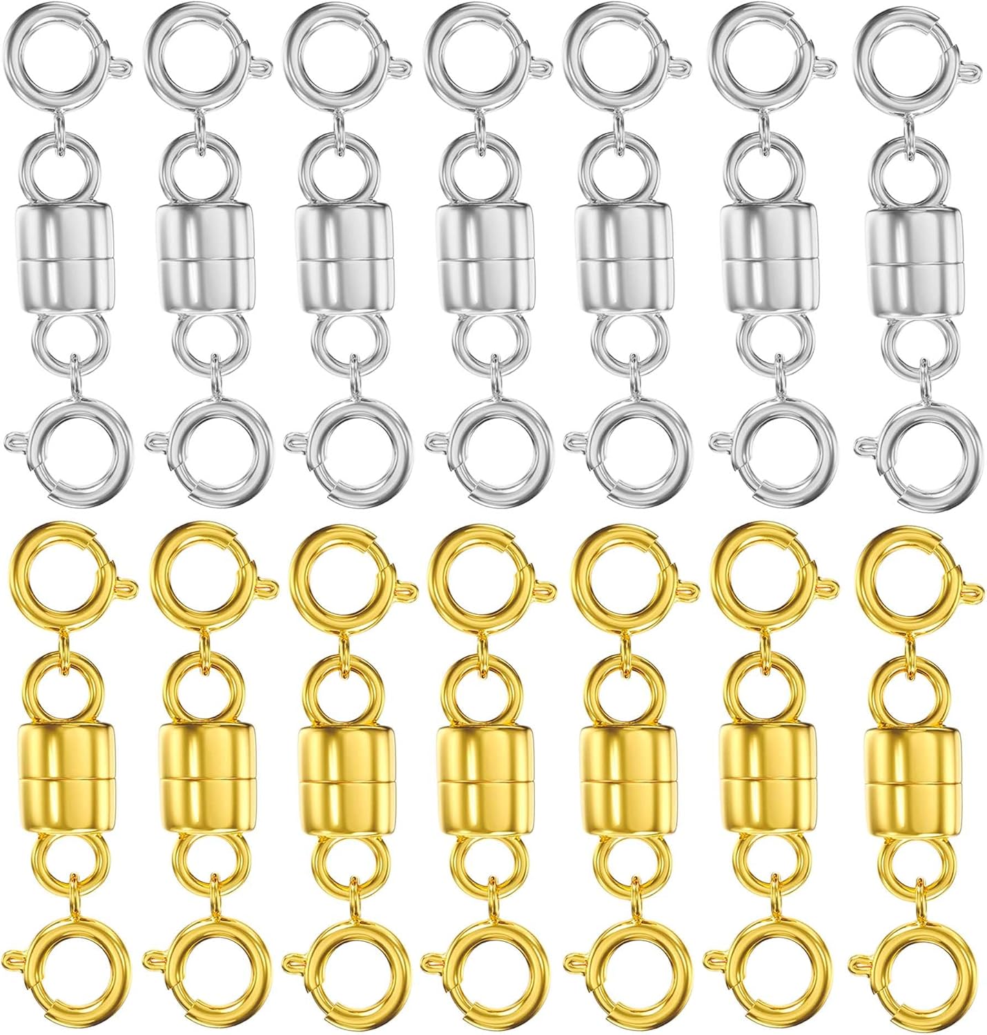 Amazon.com: Clysoru Magnetic Necklace Clasps and Closures 14k Gold and ...