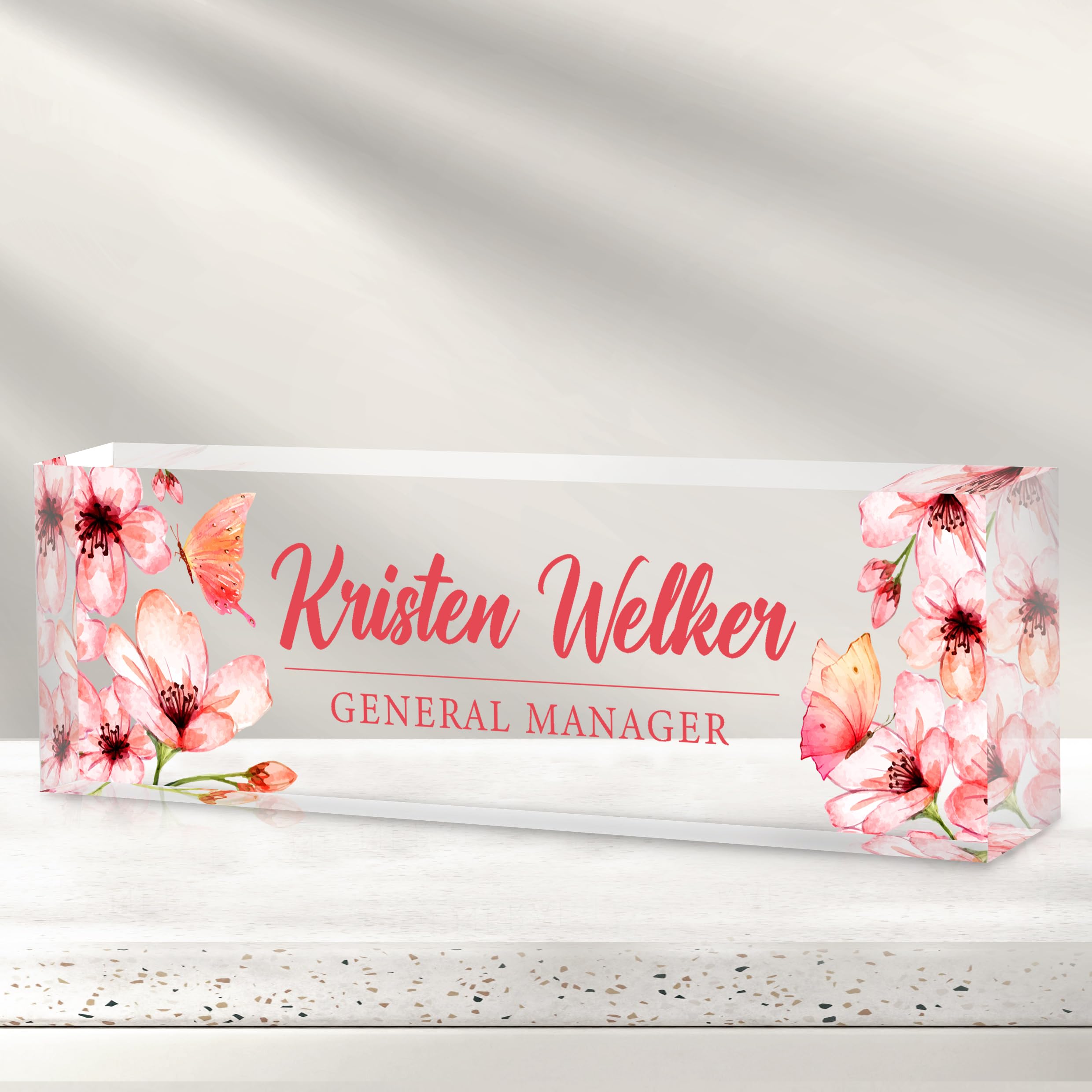 Amazon.com: Custom Office Name Plate for Desk - Desk Name Plate ...
